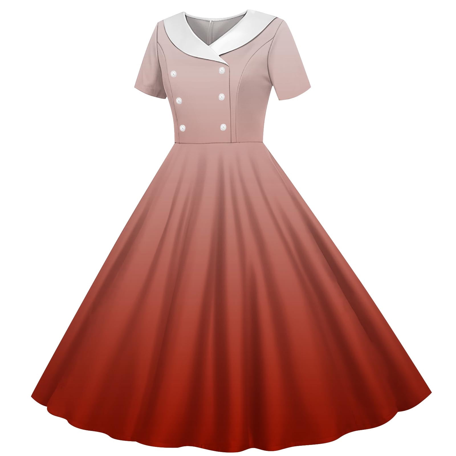 Gamivast Summer Girls Dresses Short Sleeve Loose Casual Gradient Color ...