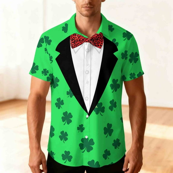 Gamivast T Shirts for Men Gold Bow Print Regular Fit Short Sleeve T ...