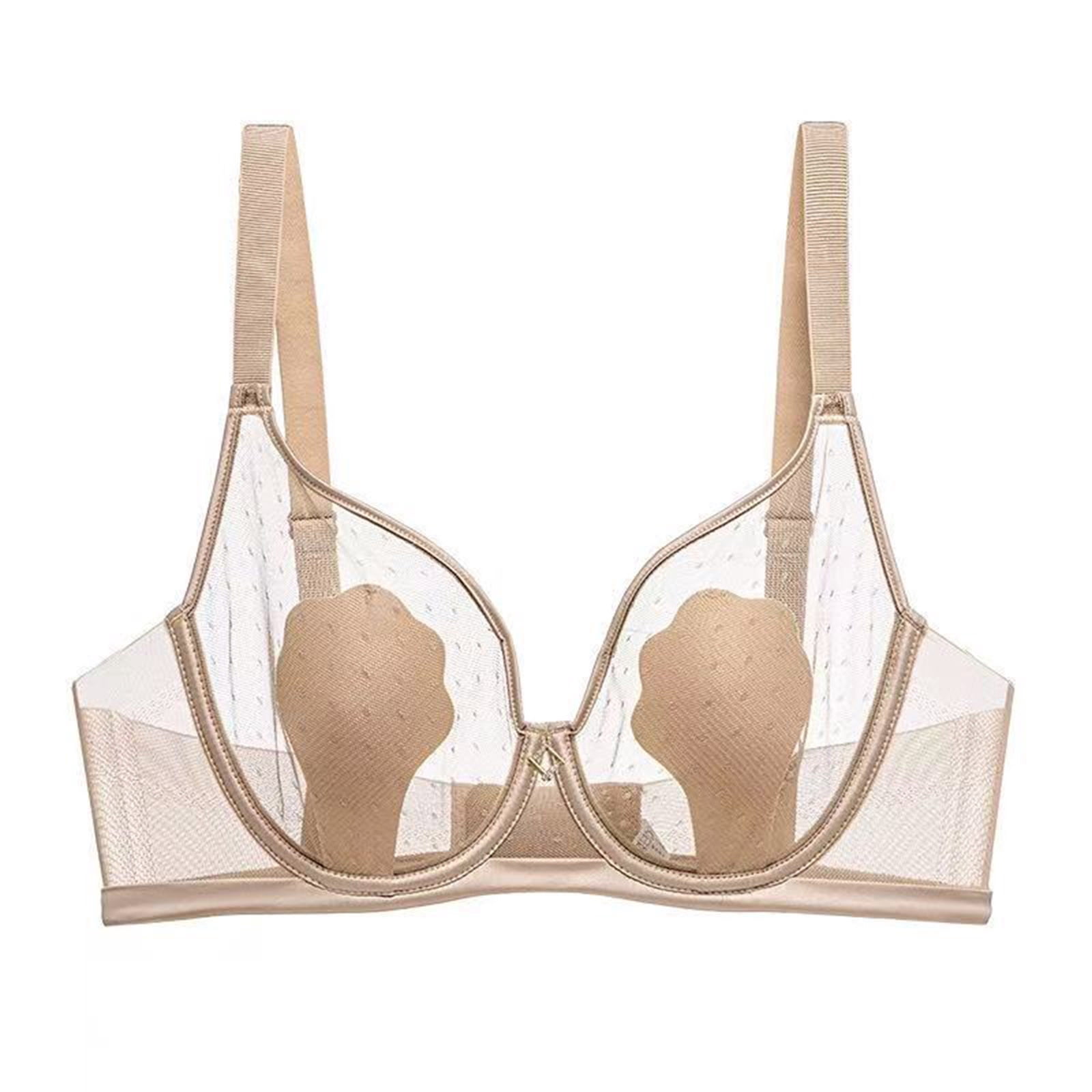 Gamivast Track My Order Underwire Bras for Women Sheer Mesh Deep V Bra ...