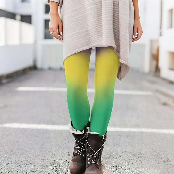 Gamivast Tummy Control Leggings for Women Plaid Tummy Control High ...