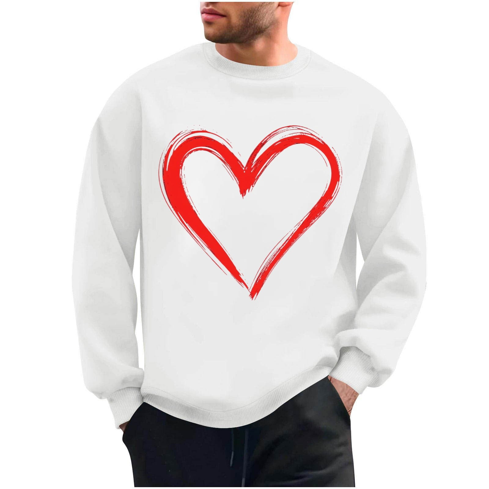 Gamivast Valentine Shirts for Men Oversized Heart Graphic Funny ...