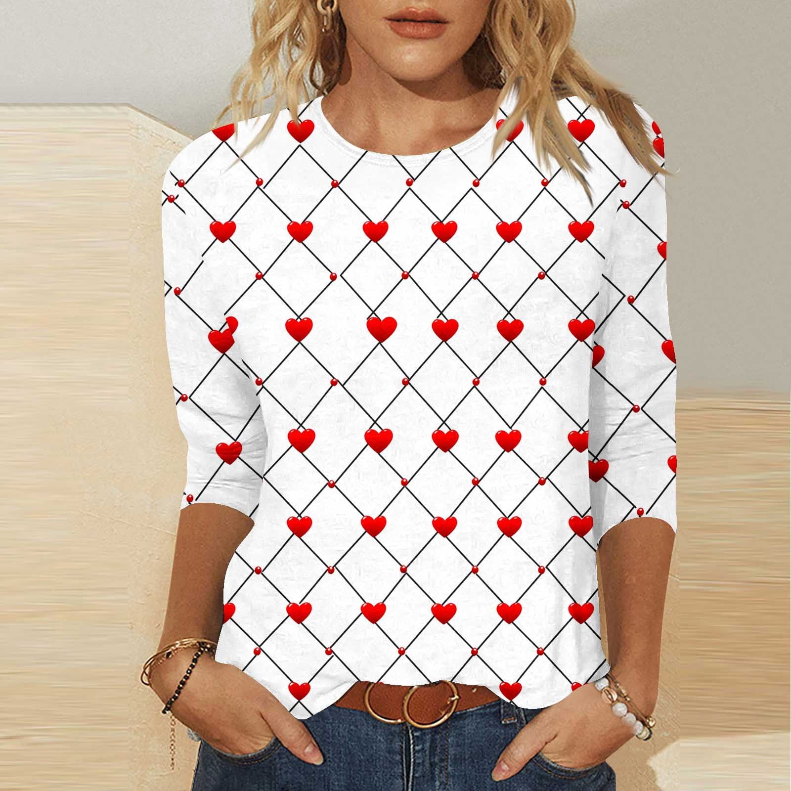 Gamivast Valentines Day Sweatshirts for Women Loose Casual Long Sleeve ...