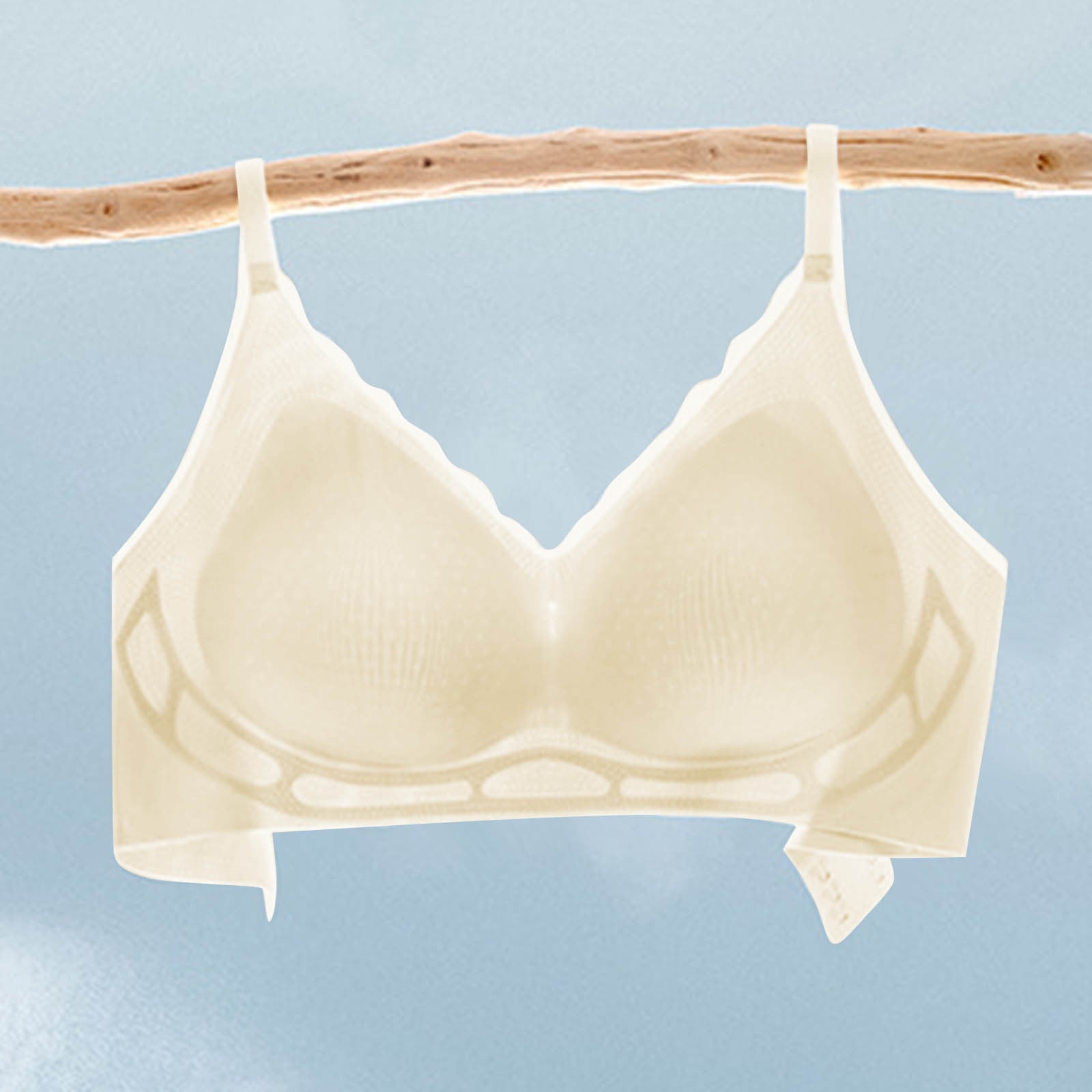 Gamivast Wireless Bras for Women Solid Color Back Buckle Thin Style ...