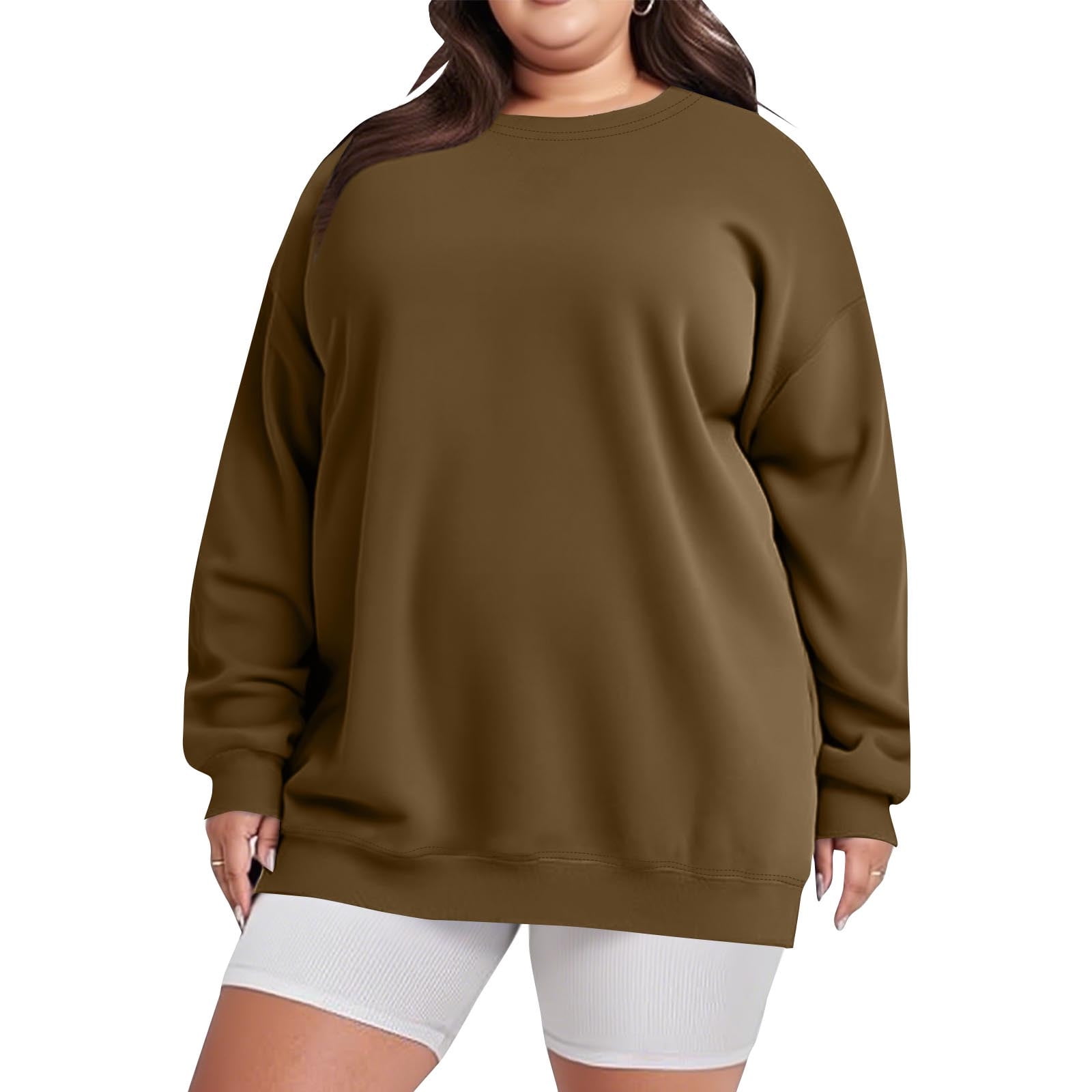 Gamivast Women's Sweatshirt Plus Size Oversized Crewneck Long Sleeve ...