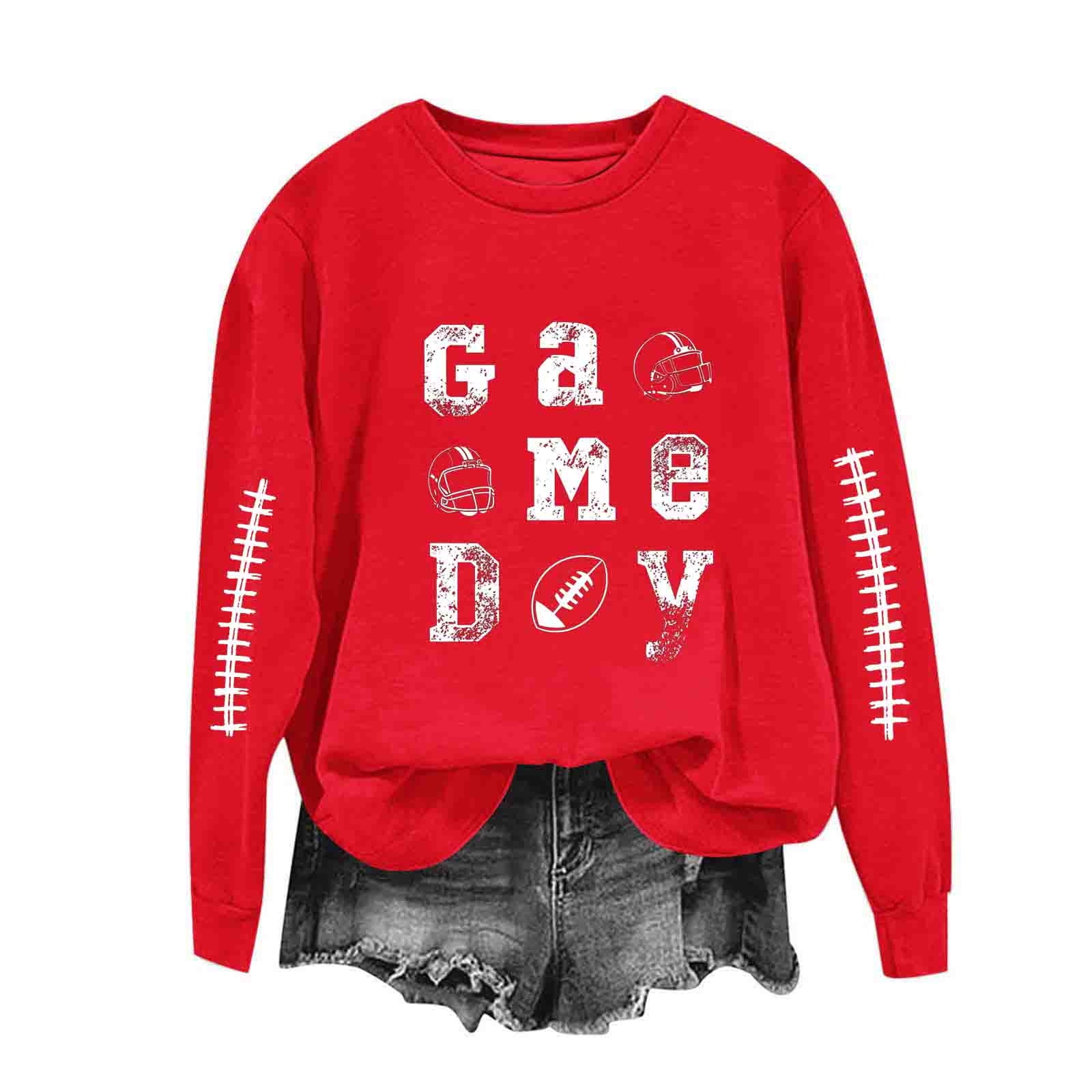 Gamivast Women's Sweatshirts Funny Game Day Football Graphic Drop ...
