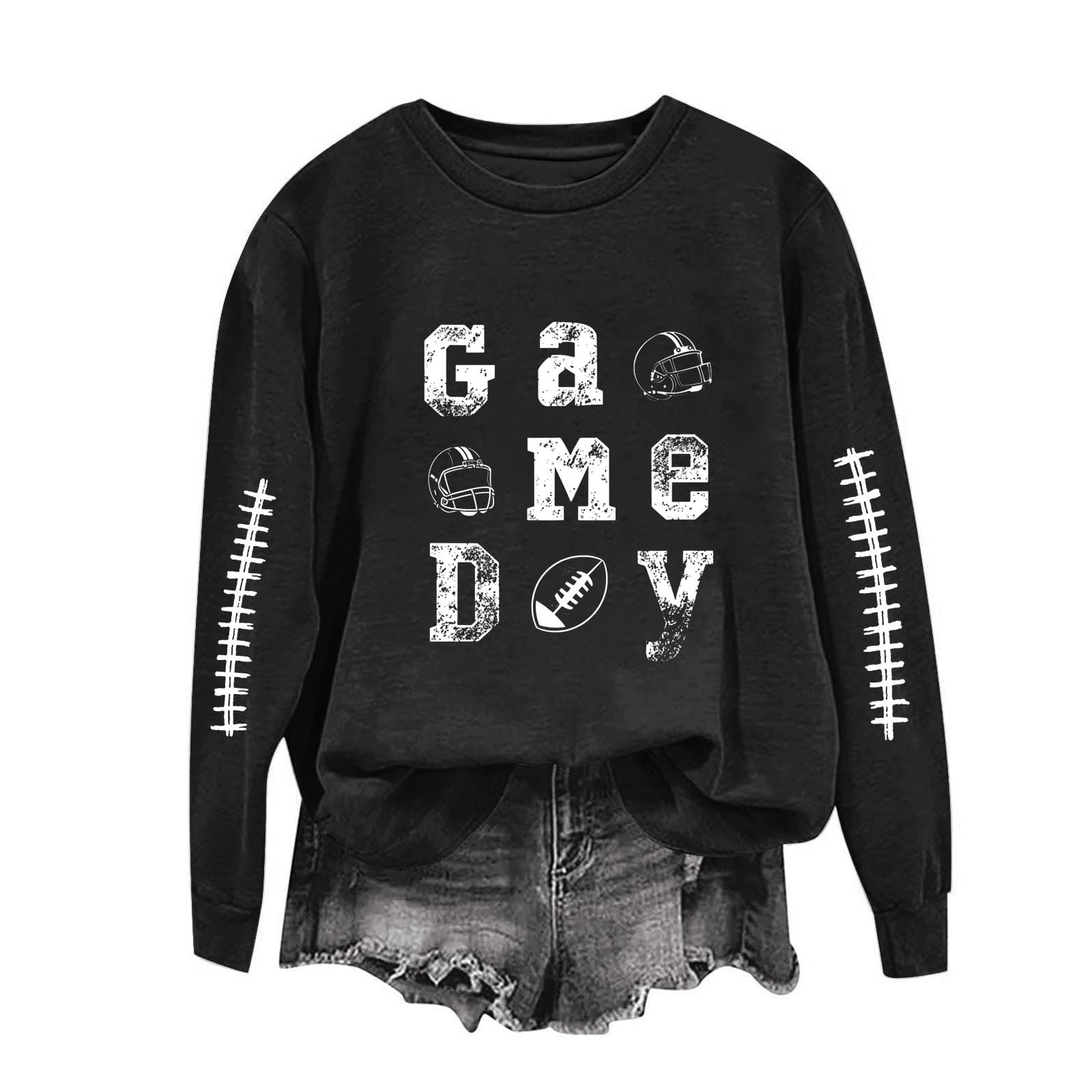 Gamivast Women's Sweatshirts Funny Game Day Football Graphic Drop ...