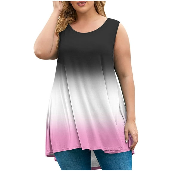 Gamivast Women's Tank Tops for Women Plus Size Oversized Round Neck ...