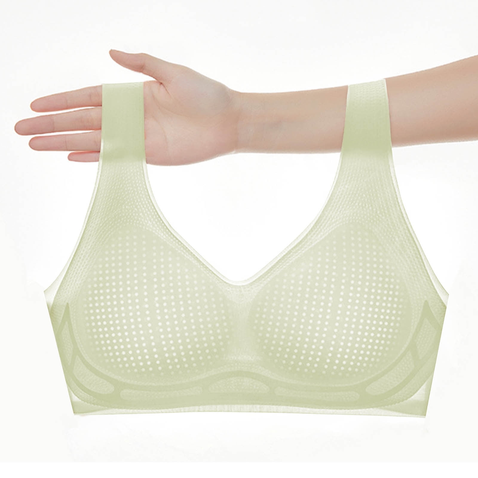 Gamivast Womens Seamless Bras No Underwire V Mesh Comfort Bralette Full ...