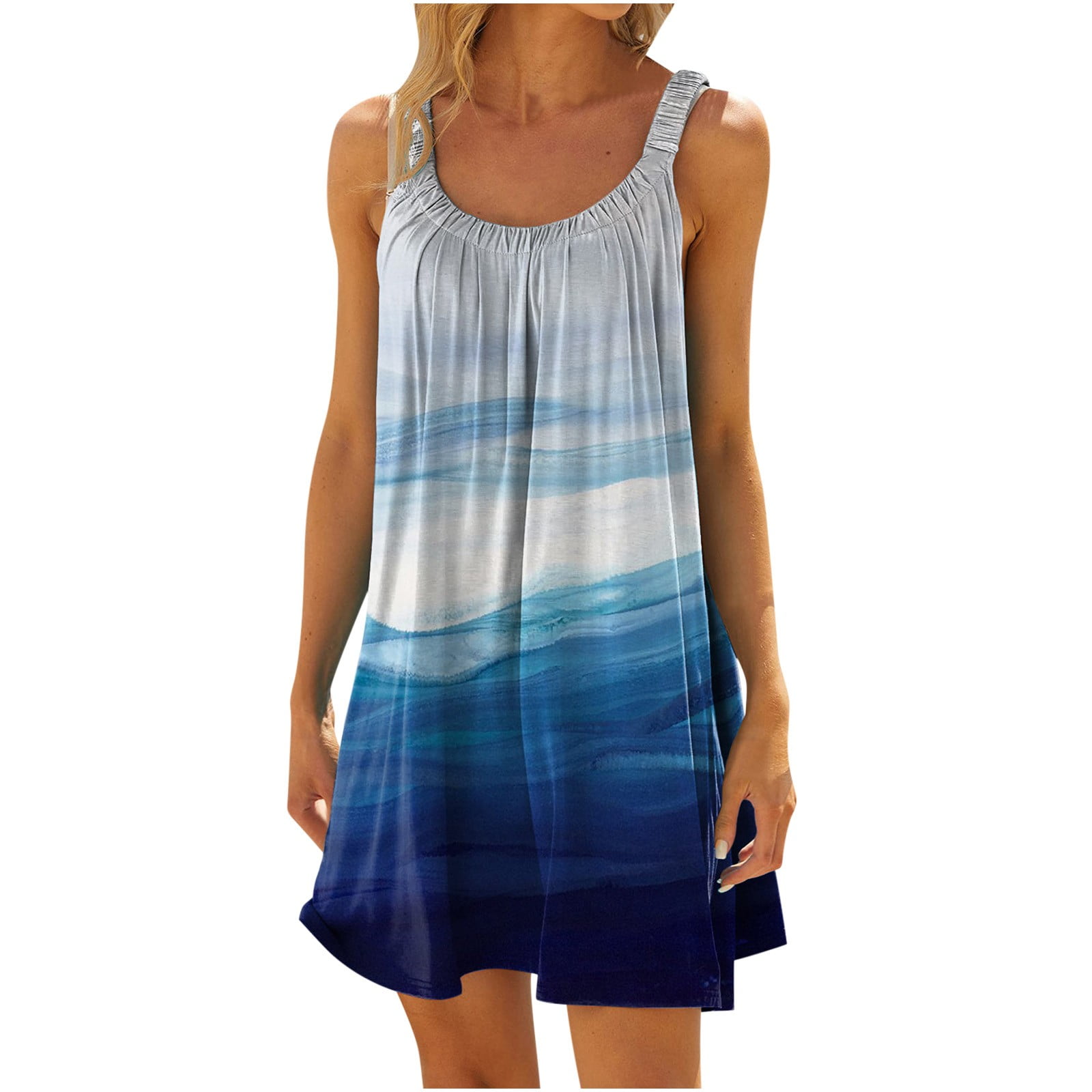 Gamivast Sleeveless Sundresses For Women Casual Summer Tshirt Dress