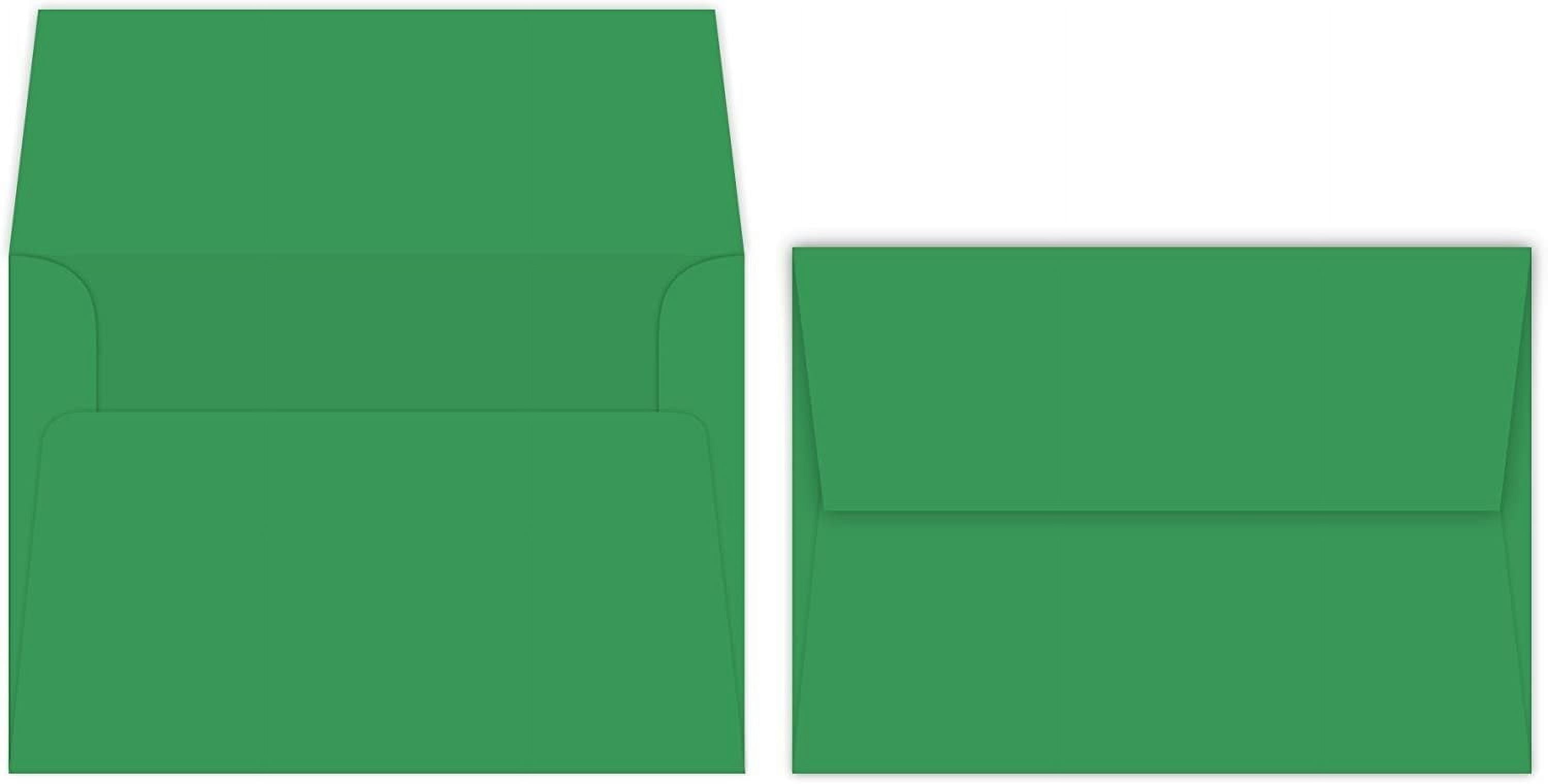Green A7 Bright Color Envelopes - 5 1/4 x 7 1/4 Inches - Perfect for ...