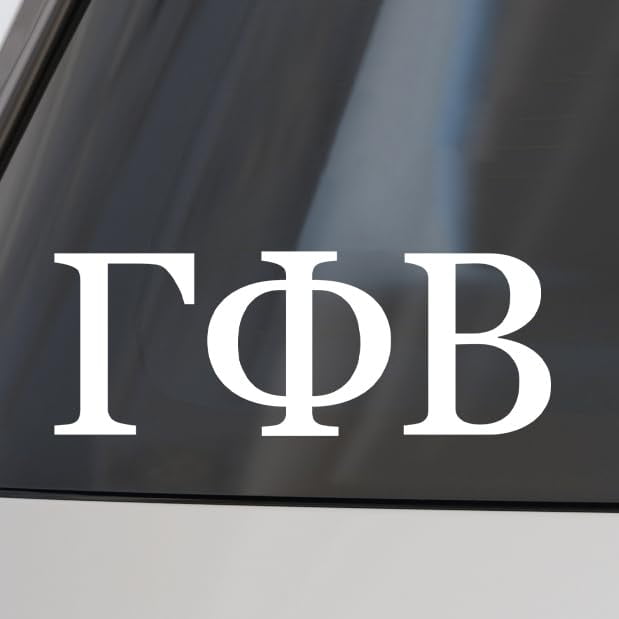 Gamma Phi Beta Car Decal Sticker- Greek Letters Design, Officially ...