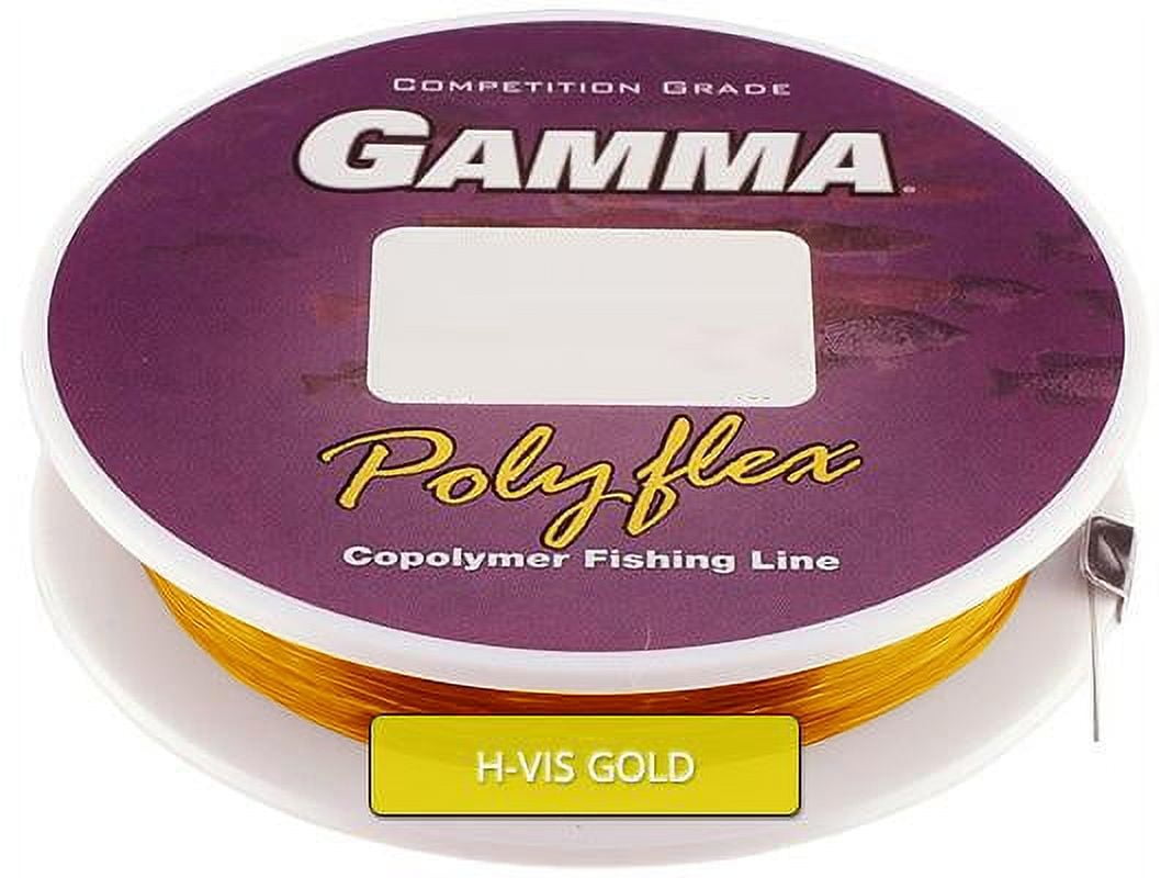Gamma Polyflex Copolymer Fishing Line Filler Spool, Hi-Vis Gold, 2lb ...