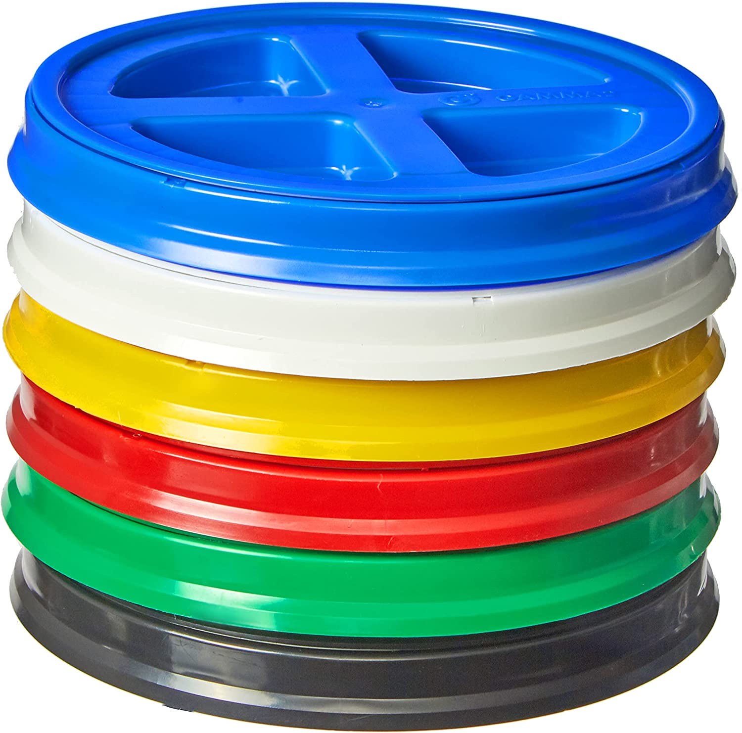 Gamma Seal Lids for 3.5, 5, 6 and 7 Gallon Buckets – Combo of 6 colors ...