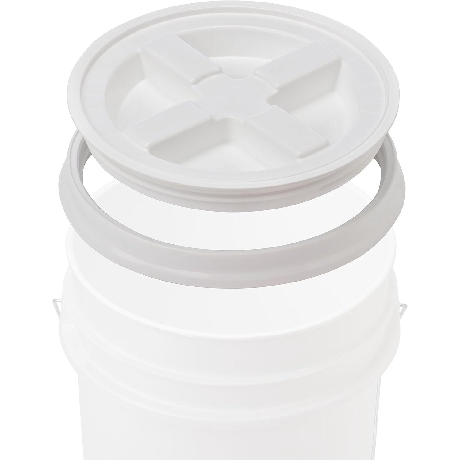 Gamma Seal Premium 5 Gallon BPA-Free Food-Grade Bucket Lid, HDPE, White ...