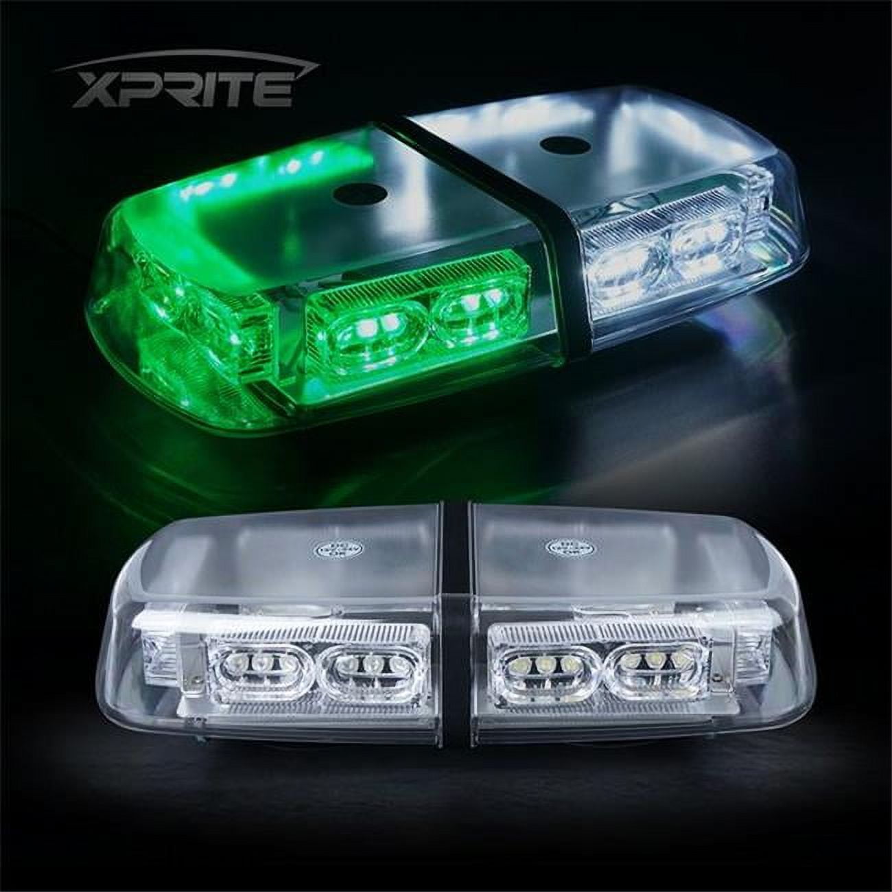 Gamma Series 18W LED Rooftop Strobe Light with Magnetic Base - Green ...