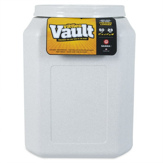 Gamma2 Vittles Vault Outback 50 Pound Pet Food Storage Container, Grey ...