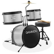 GP Percussion 3-Piece Complete Junior Drum Set, Black - Walmart.com