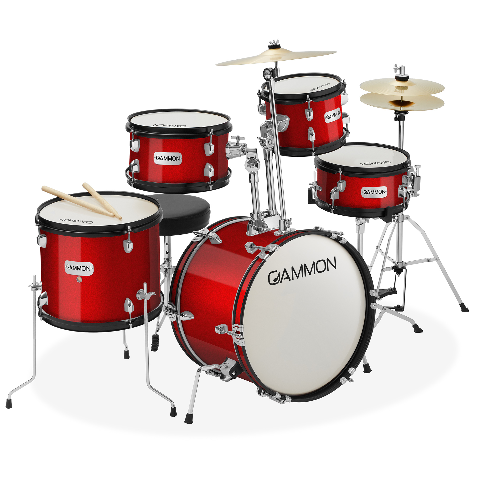 Pearl Roadshow Complete 4-Piece Drum Set w/ 18" Bass Drum, Hardware ...