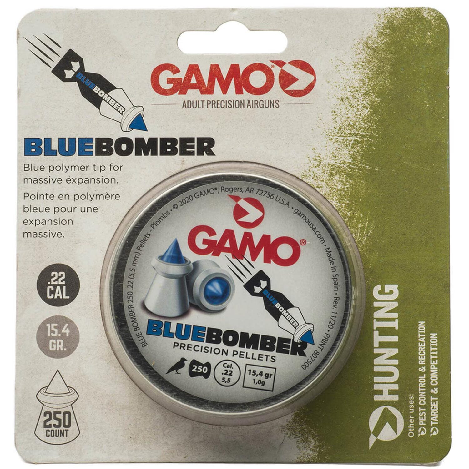 Gamo BLUE BOMBER .22 CAL 250 CT - Walmart.com