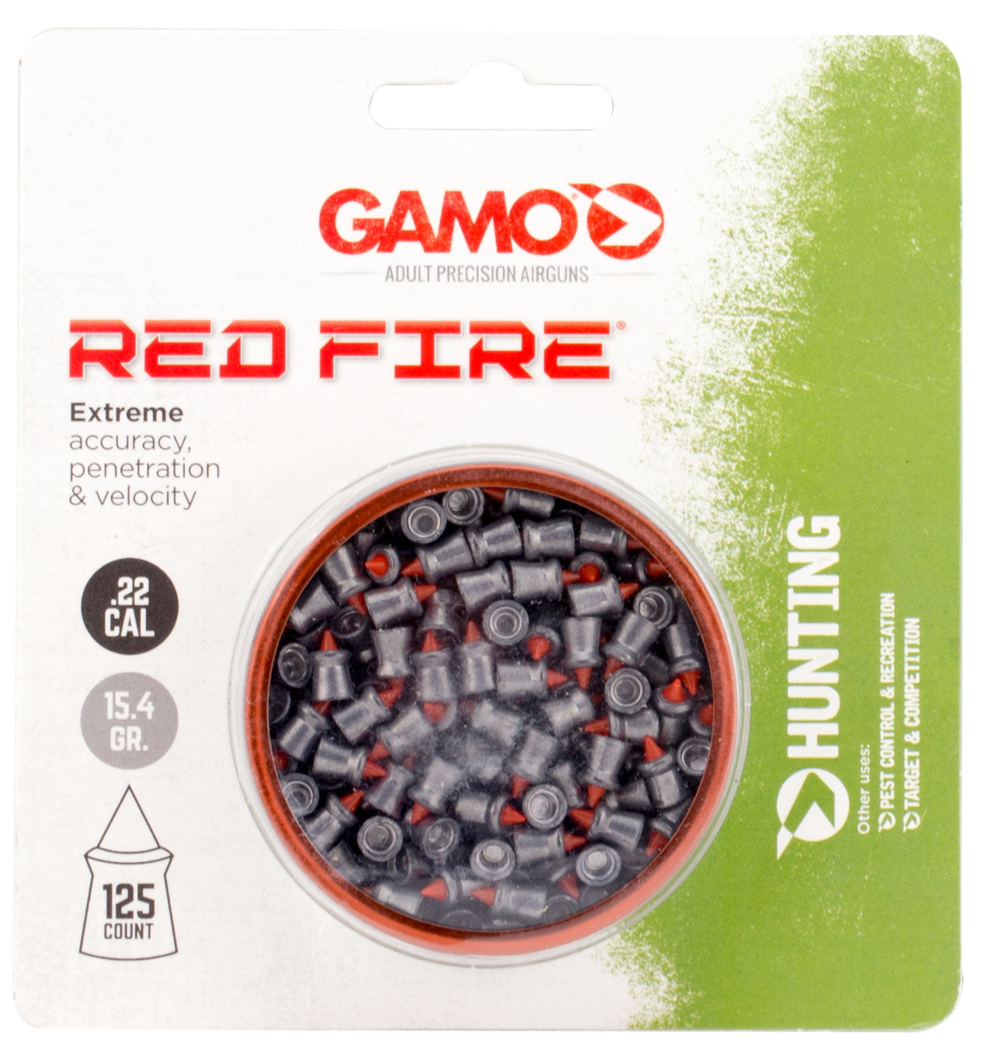 Gamo Red Fire .22 Cal. 125 Count Pointed Pellet Ammunition - Walmart.com