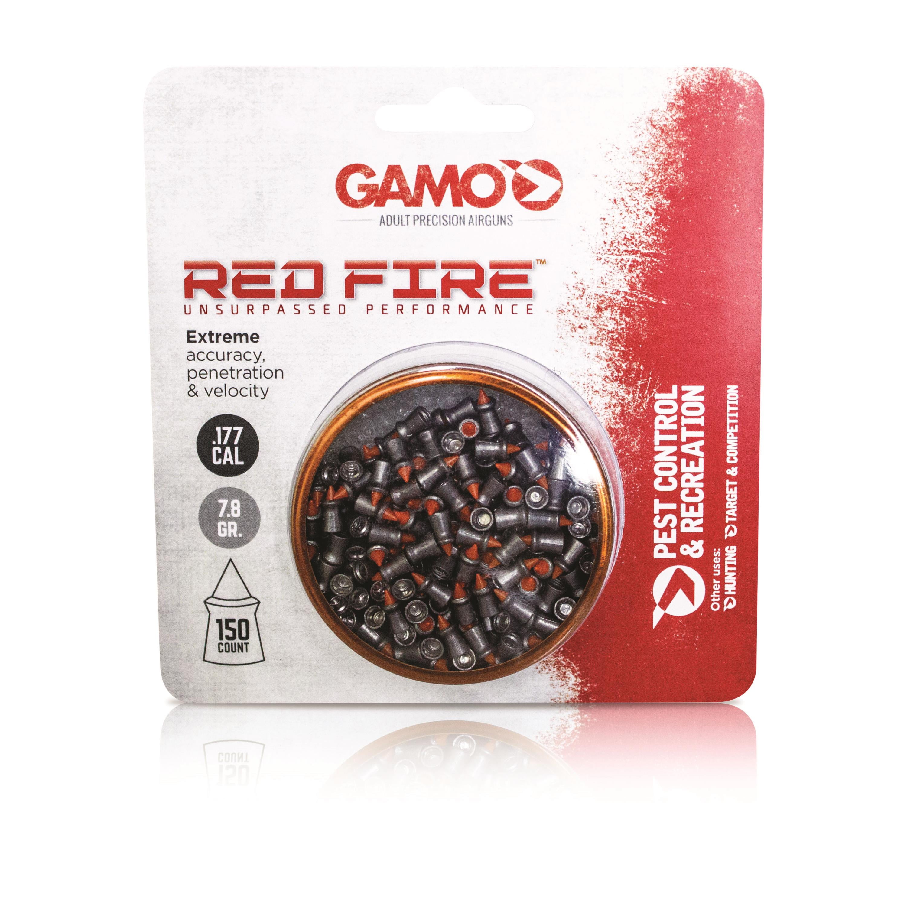 Gamo Pellets .177 Caliber 7.8 Grain Red Fire Polymer Tip for Accuracy ...