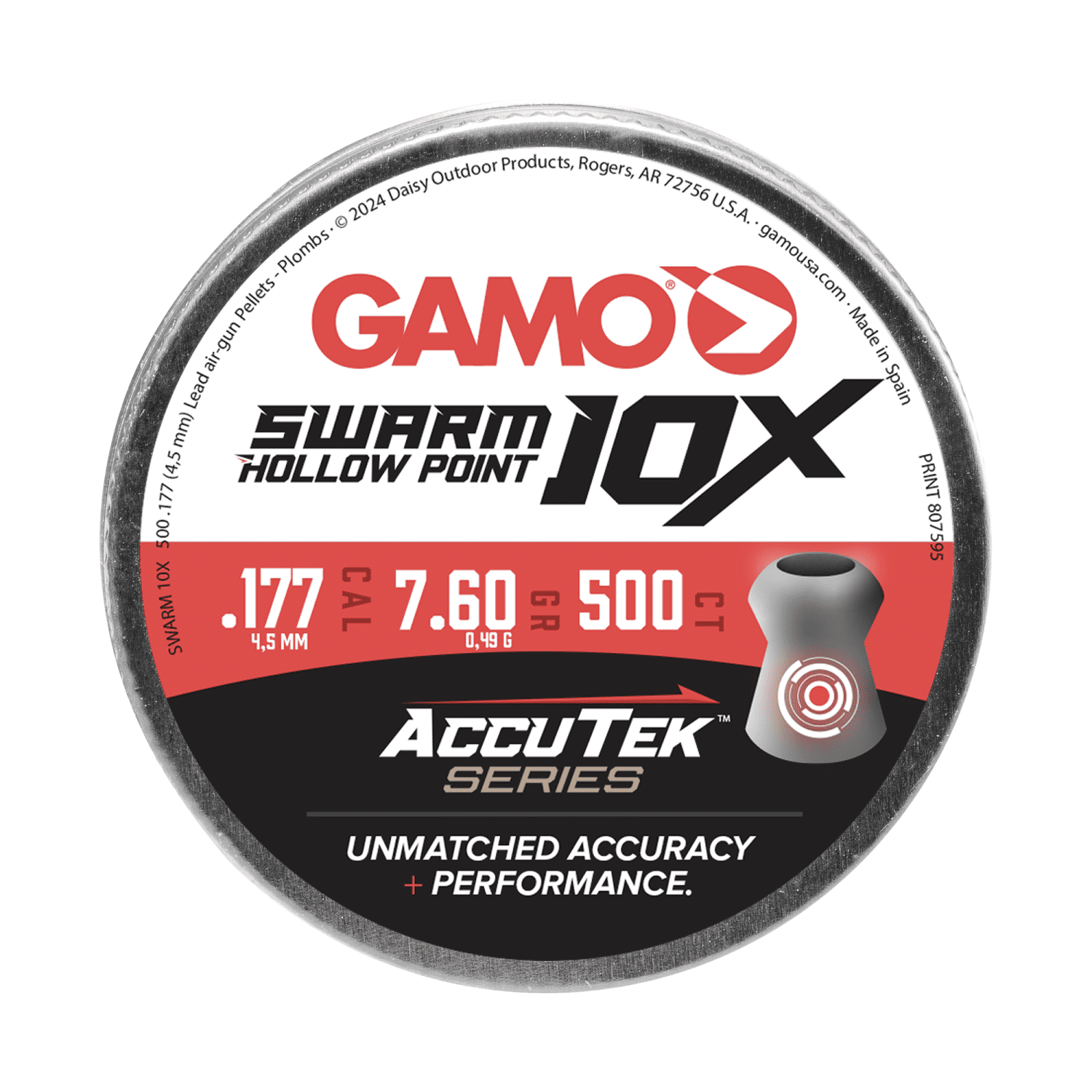 GAMO Accutek Swarm 10x HP .177 500 Count (7.56 gr), 6322546BL54 ...
