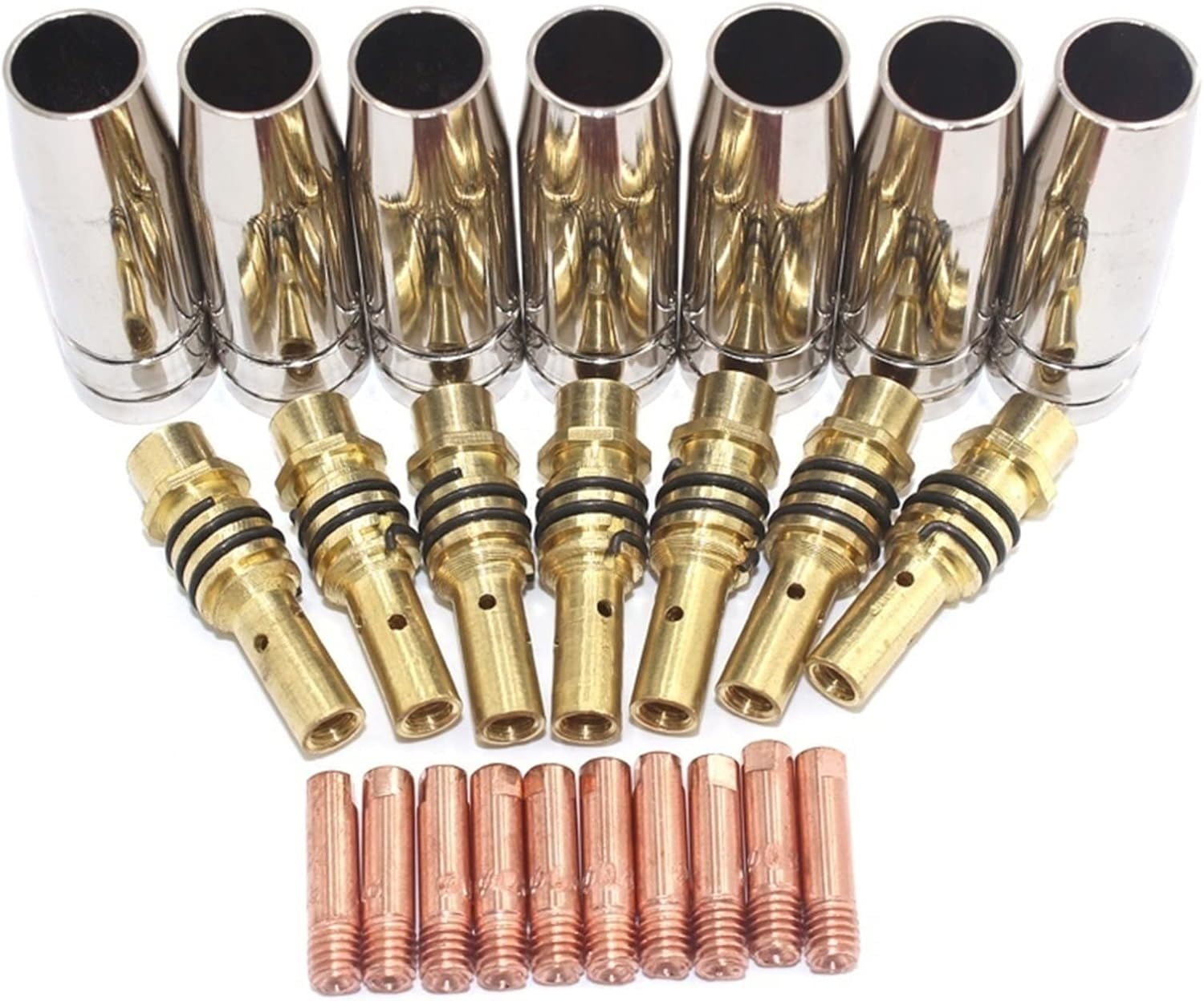 Gamvdout 24pcs 15AK Nozzles Contact Tips Holders MIG Welder Consumable ...