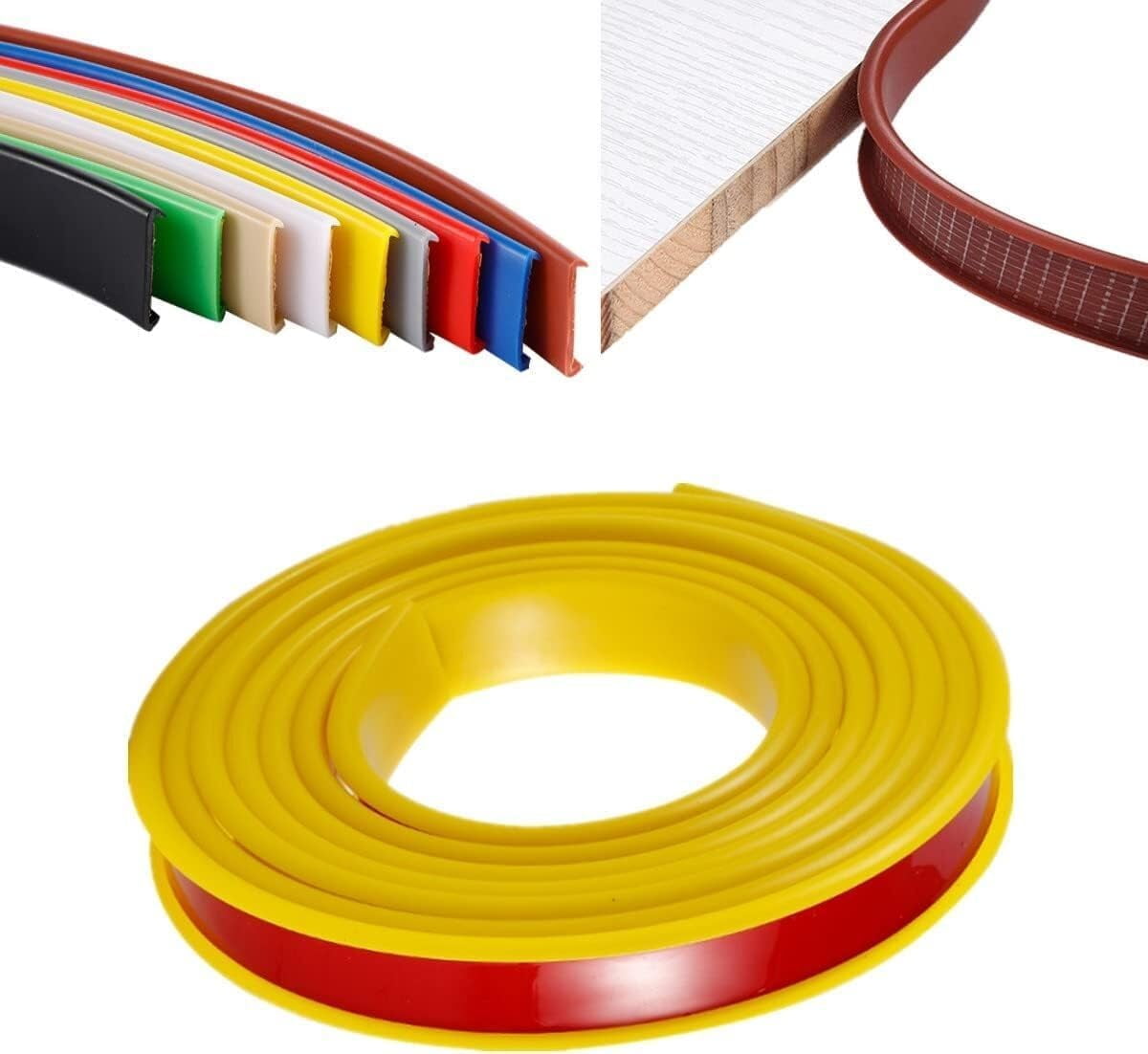 Gamvdout 5M Self Adhesive Furniture Edging Tape, U-Shaped Soft TPE Edge ...