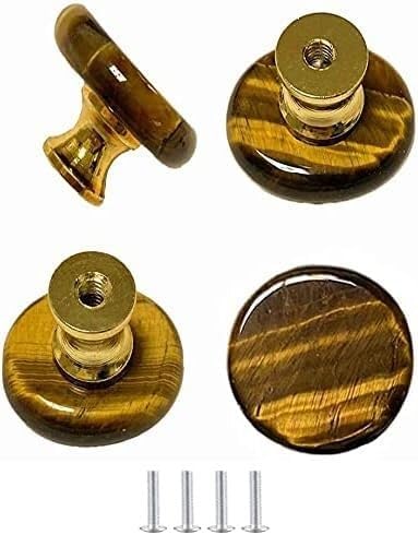 Gamvdout Crystal Drawer Knobs Dresser Knobs 4 Pcs Door Knob Natural ...