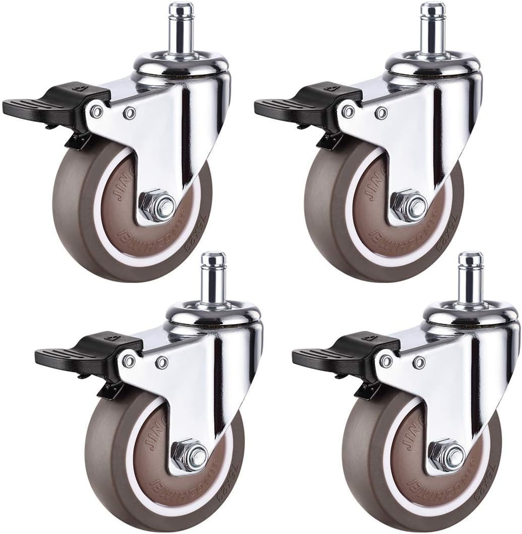 Gamvdout Plate Casters 4X Office Chair Moving Caster Wheels Trolley ...