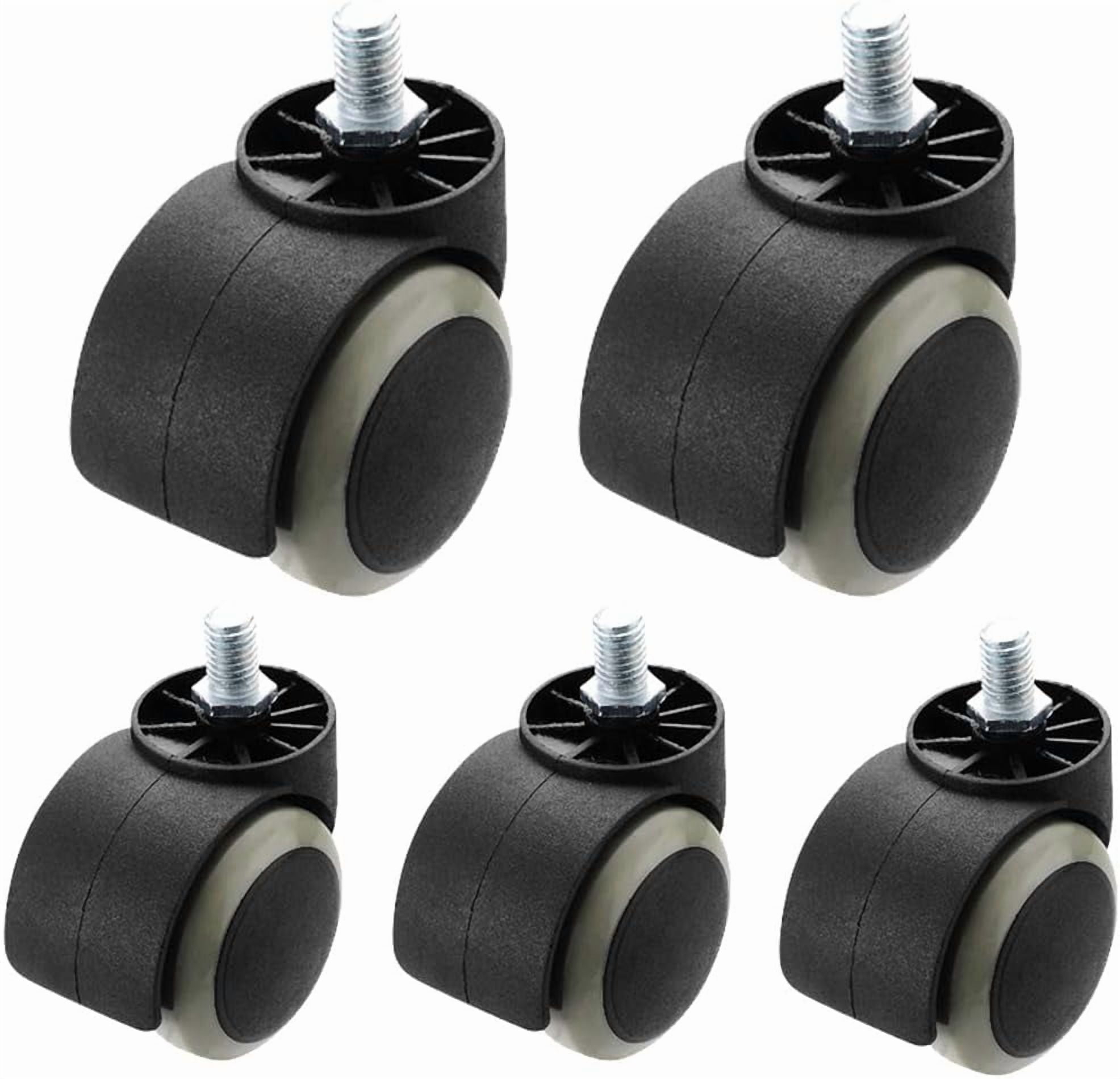 Gamvdout Plate Casters Computer Chair Casters 5 Pcs Silent Casters ...