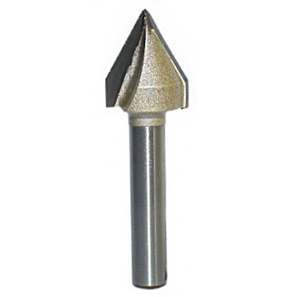 Gamvdout V Groove Router Bit, 1/4" 1/2" Shank Router Bit, 2 Flutes ...