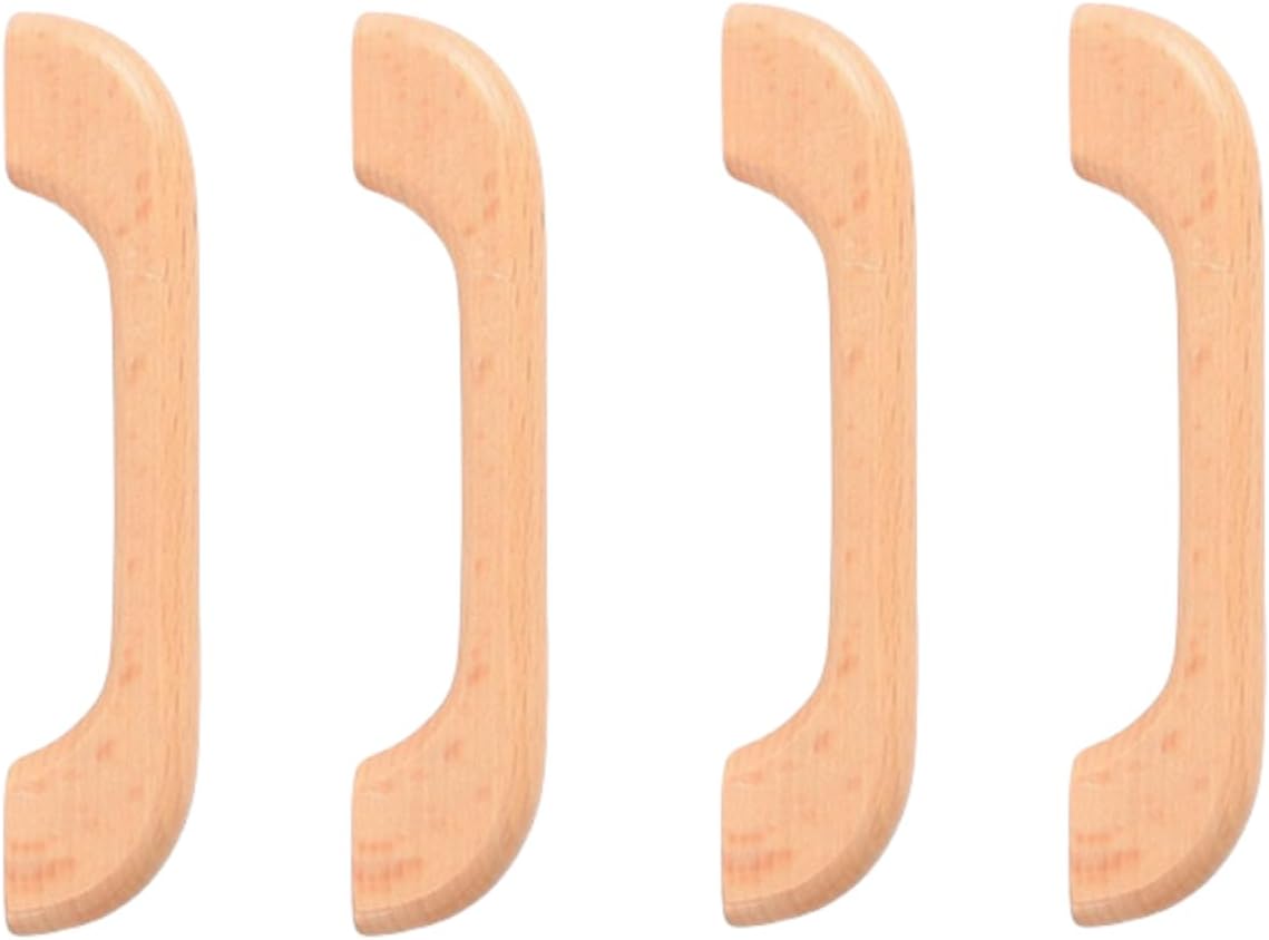 Gamvdout Wooden Handles for Cupboards 4Pcs Solid Wood Handle Cabinet ...