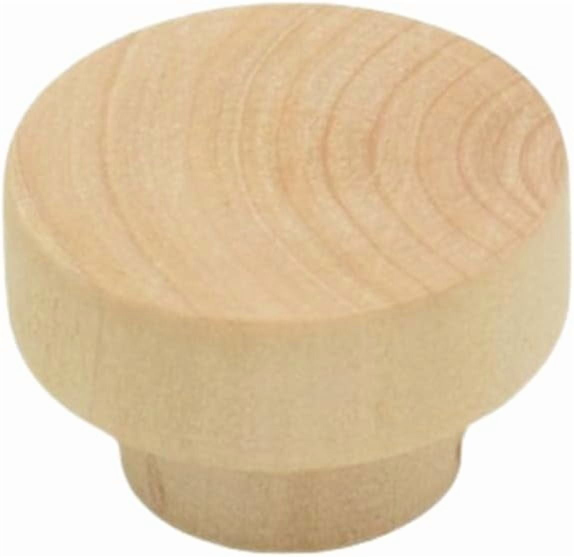 Gamvdout Wooden Handles for Cupboards 50Pcs Single Hole Unpainted Wooden Handle Furniture Drawer ...