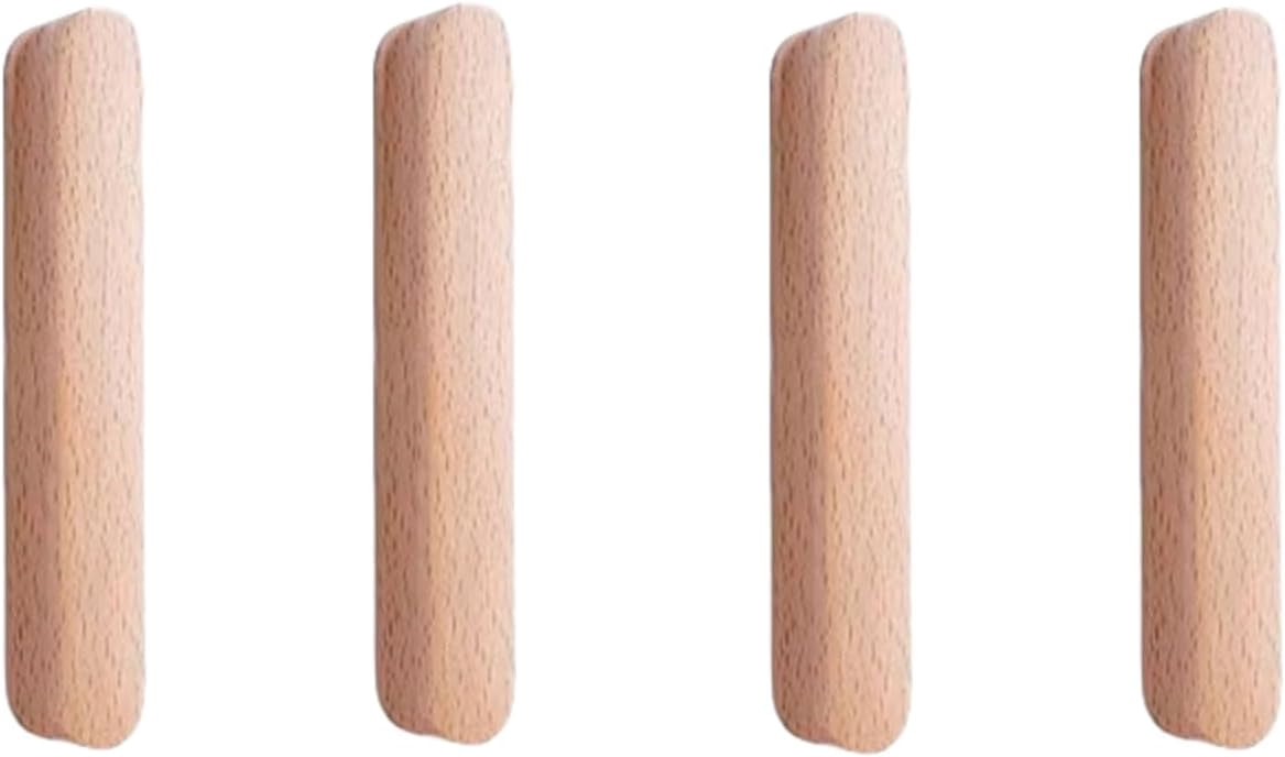 Gamvdout Wooden Handles for Cupboards 4Pcs Log Long Door Handles ...