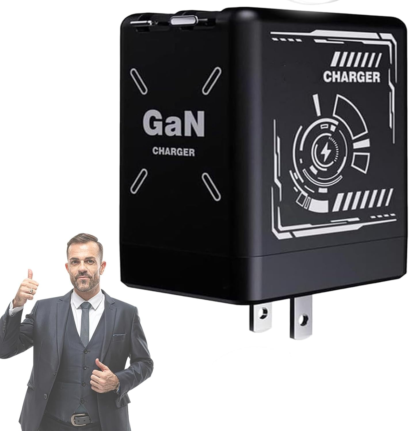 Gan Smart Charger, 2-in-1 Gan 120w Fast Charger, 2 in 1 Gan Charger, Retractable Wall, All in 1 ...