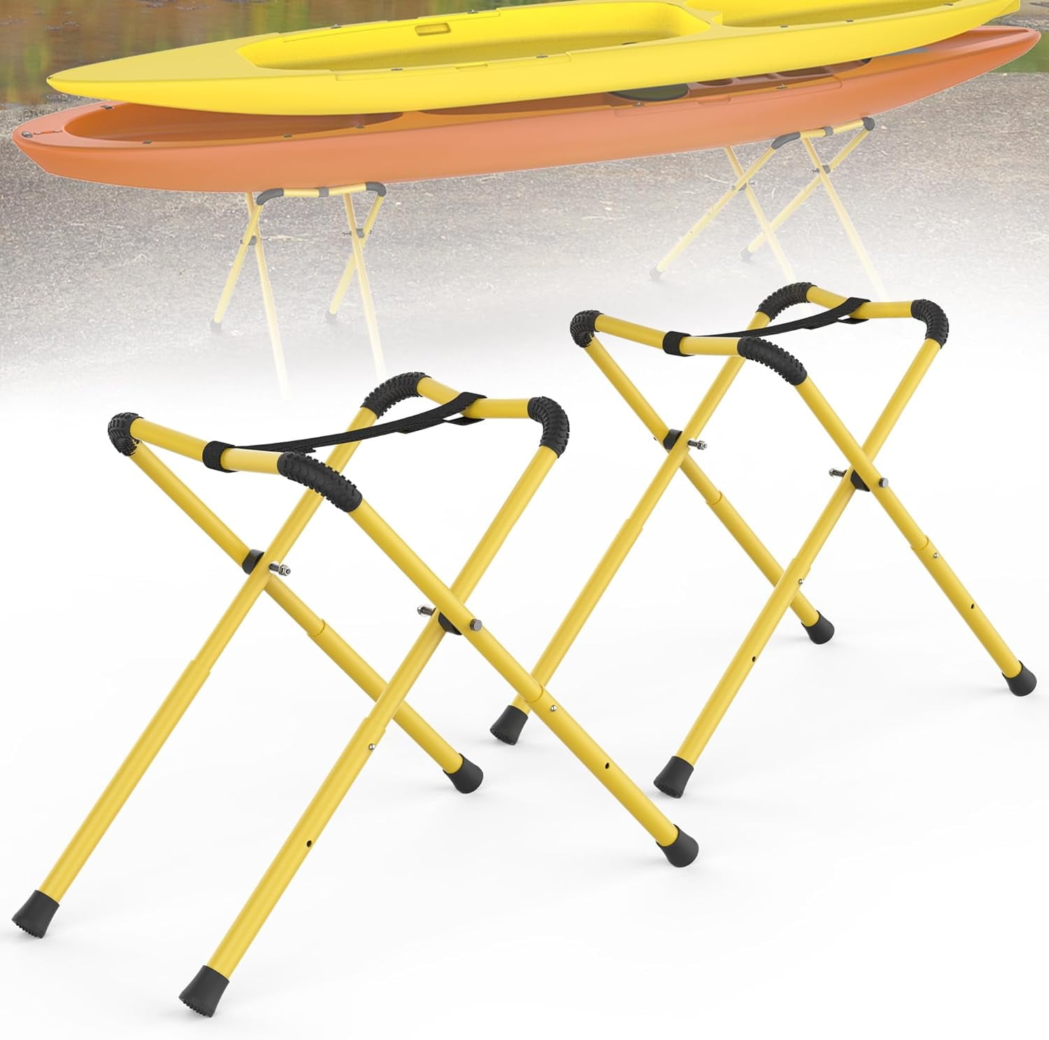 GanFindX 2 PACK Foldable Kayak Stand, Aluminum & Portable Racks For ...