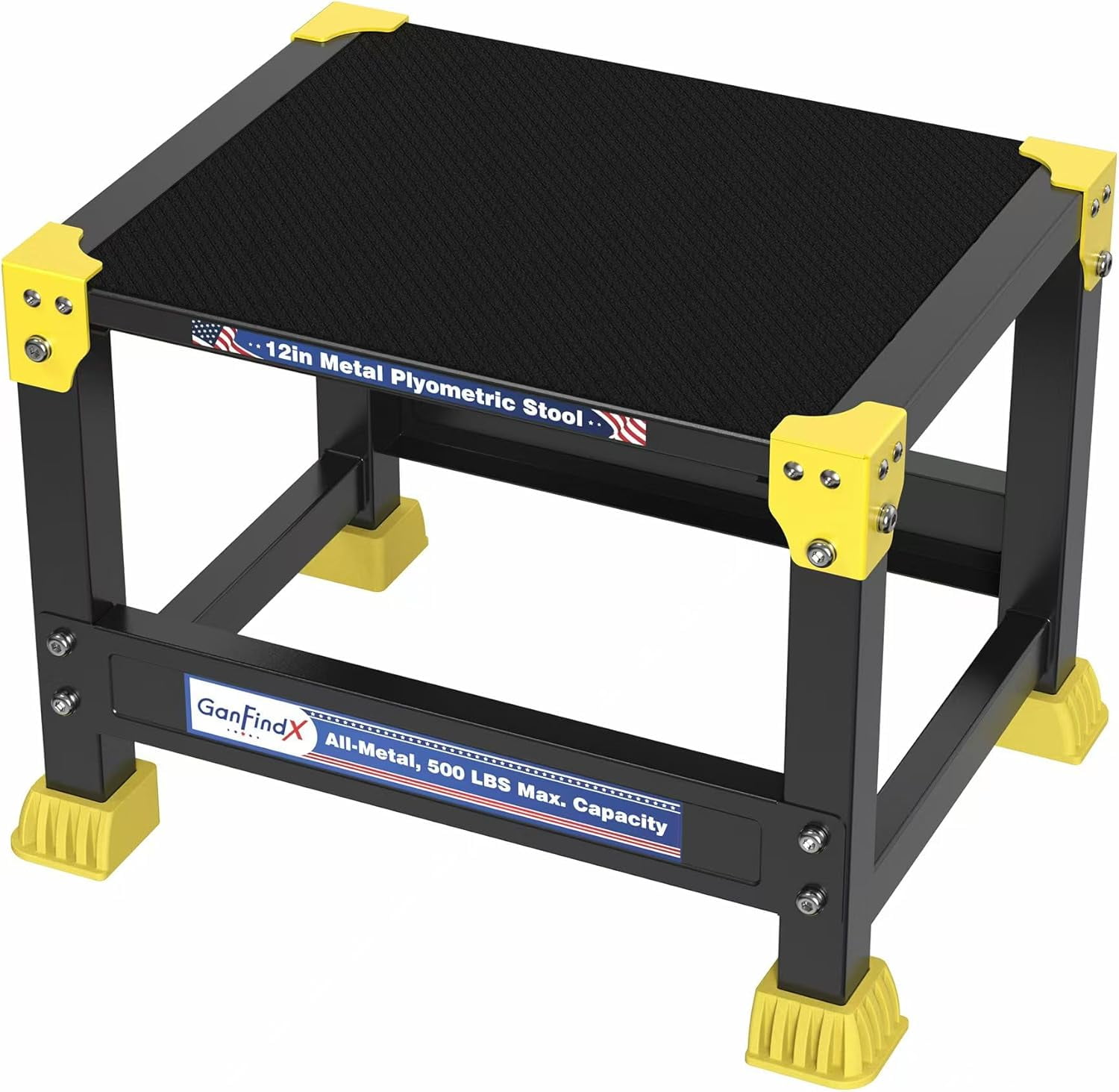 GanFindX Steel Plyo Box - 12/18 Inch Height Options | Heavy-Duty Metal ...
