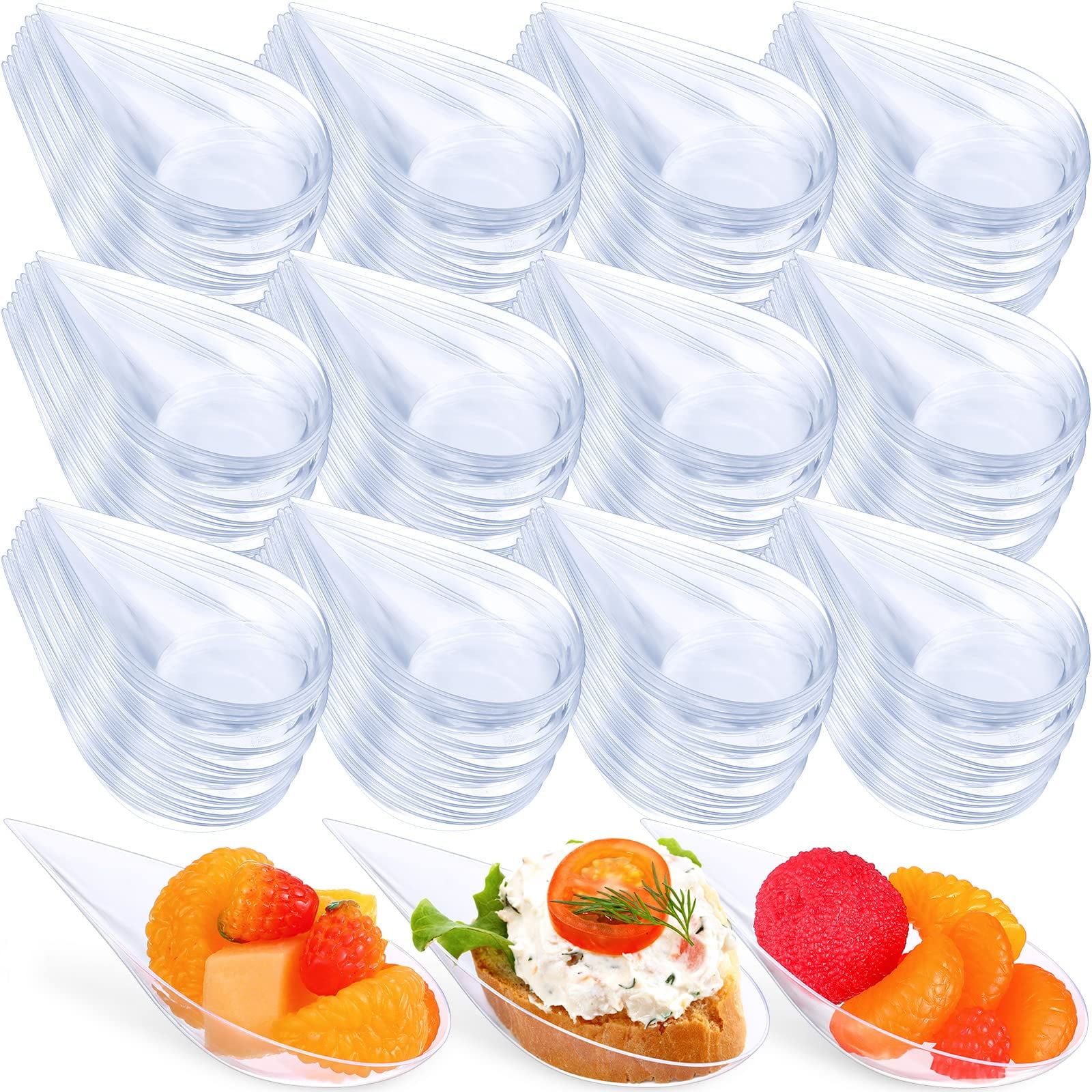 Gandeer 400 Pcs 4 RRF12 Inch Plastic Appetizer Spoons Tasting ...