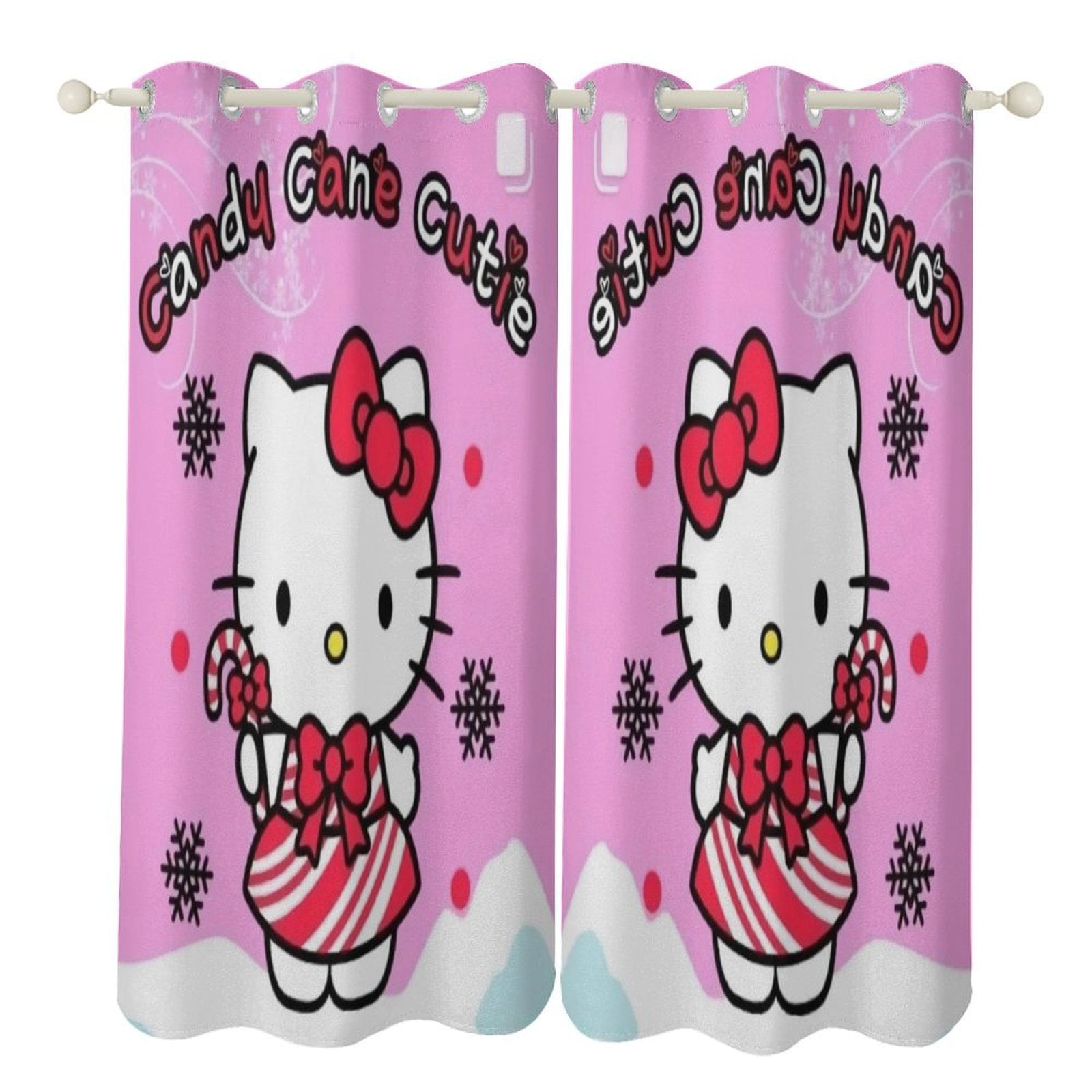 Gandy Cane Cutie Hello Kitty Kids Curtains 52 X 72 Inch,Cartoon ...
