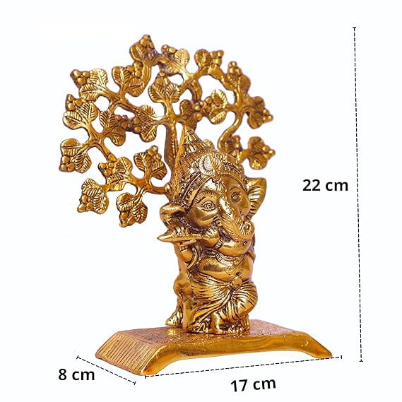 Ganesha Standing Playing Flute Metal Staue,Ganpati Bappa murti for ...