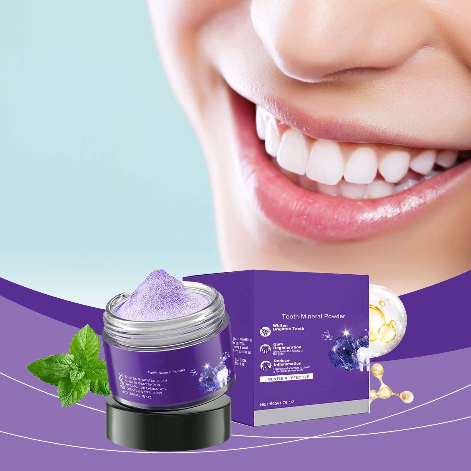 Ganfancp Activated Charcoal Tooth Powder, Fast-Acting Stain Remover ...