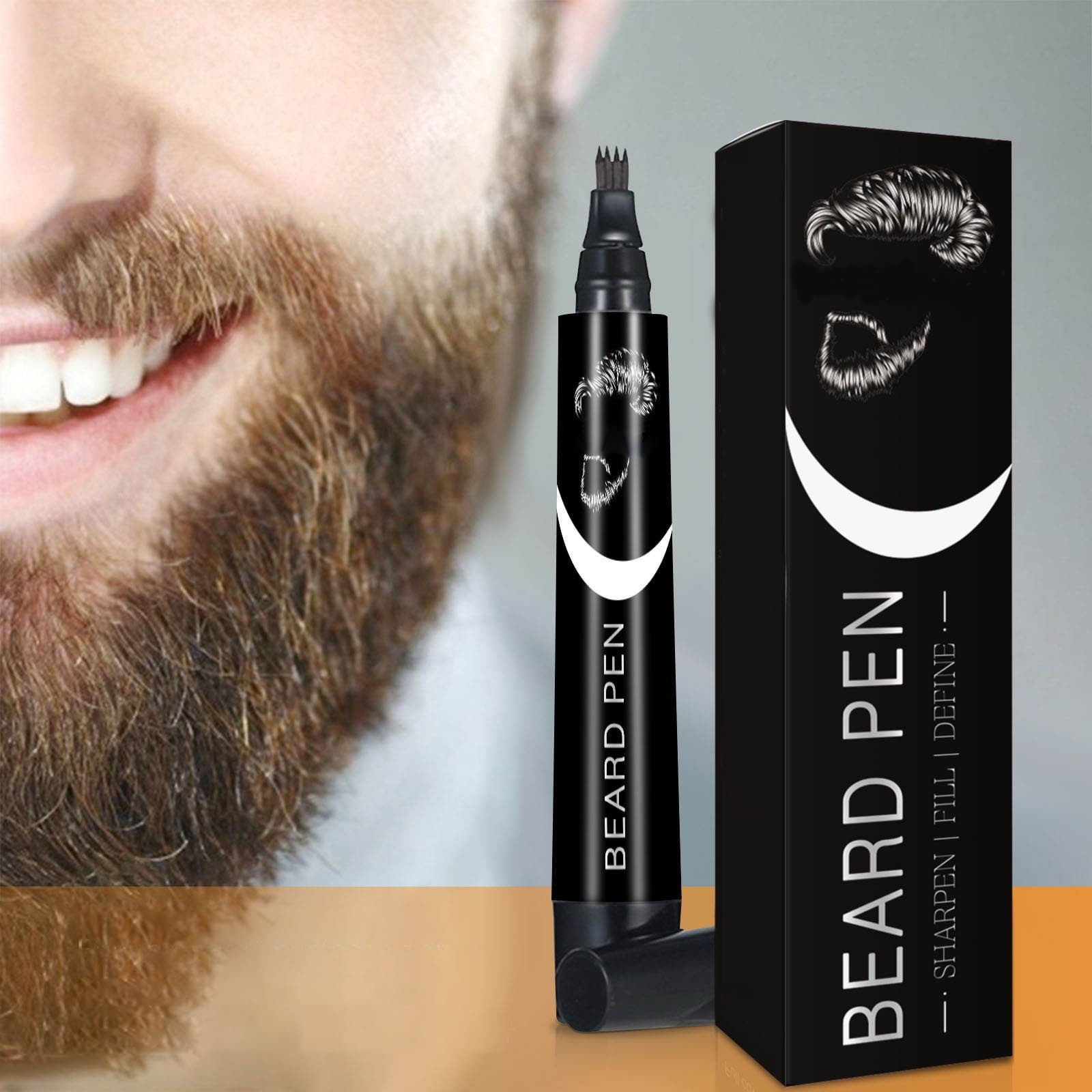 Ganfancp Beard Filler Pen, Waterproof Sweat-Resistant Tool, Easy ...