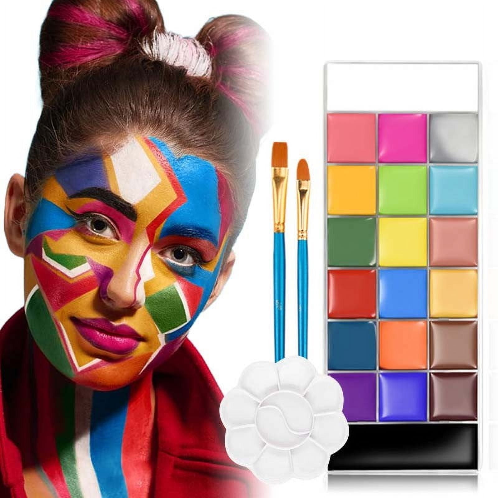 Ganfancp Facial Color Set, Lively 20 Color Body Paint Color Palette ...