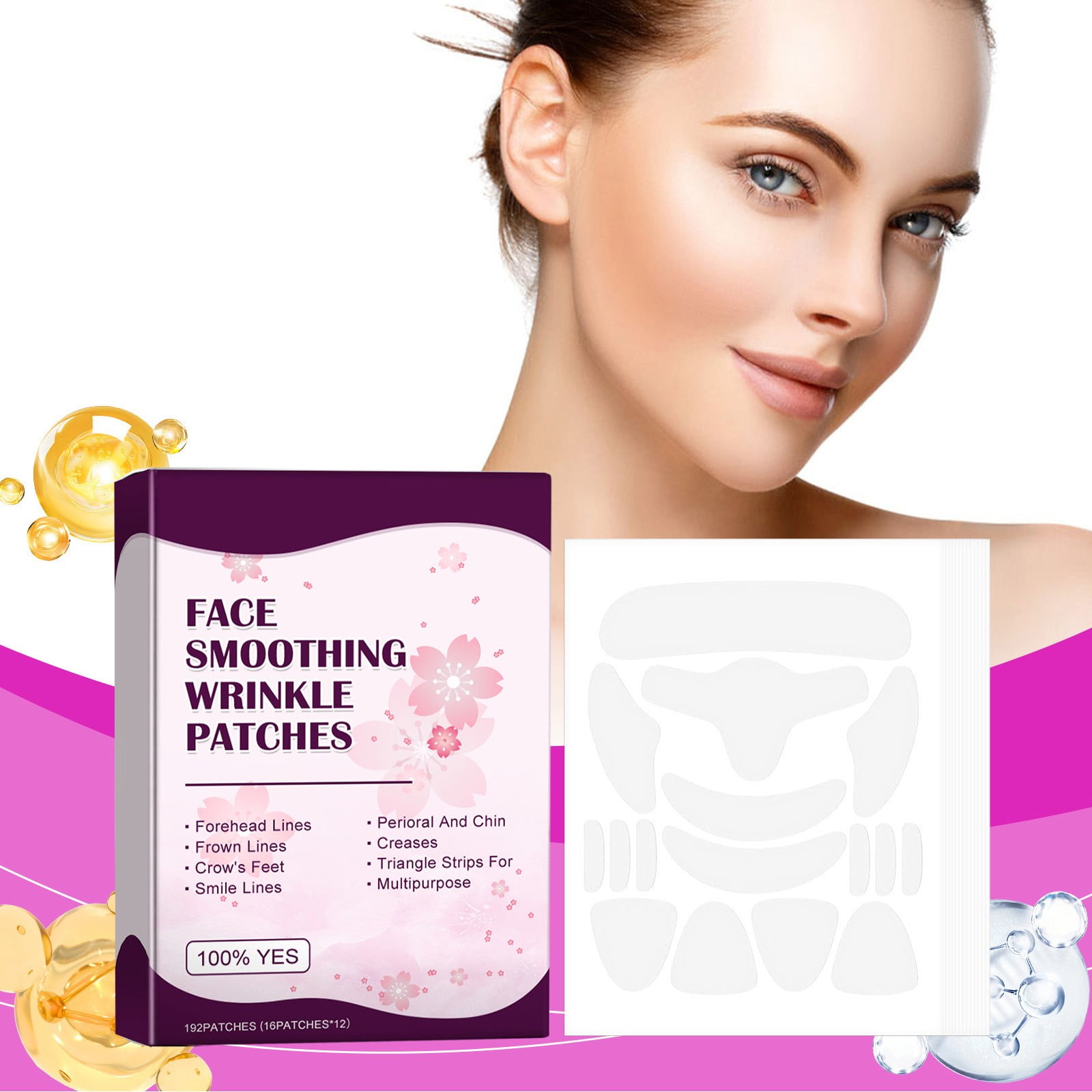 Ganfancp Facial Wrinkle Patch, Advanced Hydrating Forehead Sticker ...