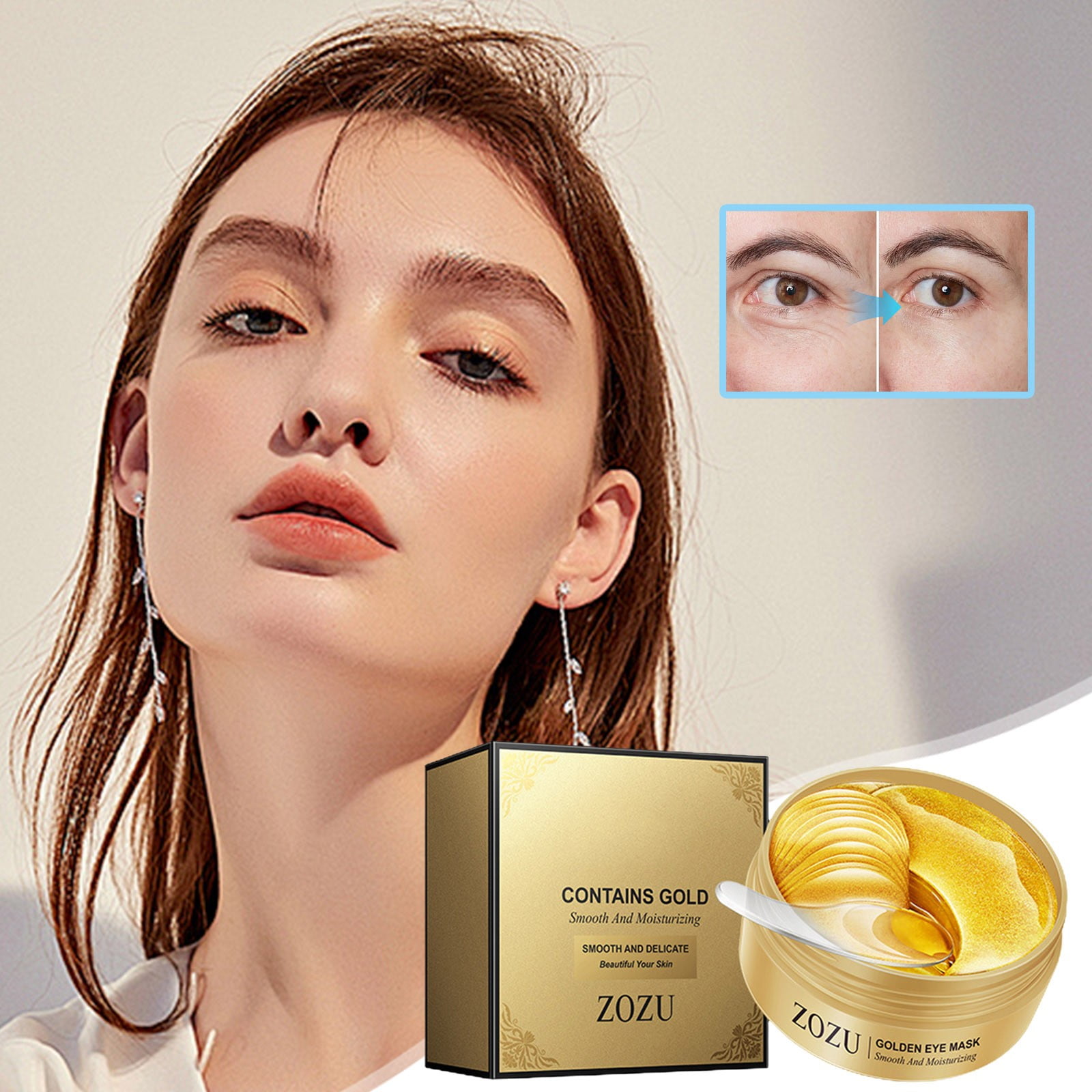 Ganfancp Gold Eye Mask, Hydrating Moisturizing Patch, Against-Aging ...