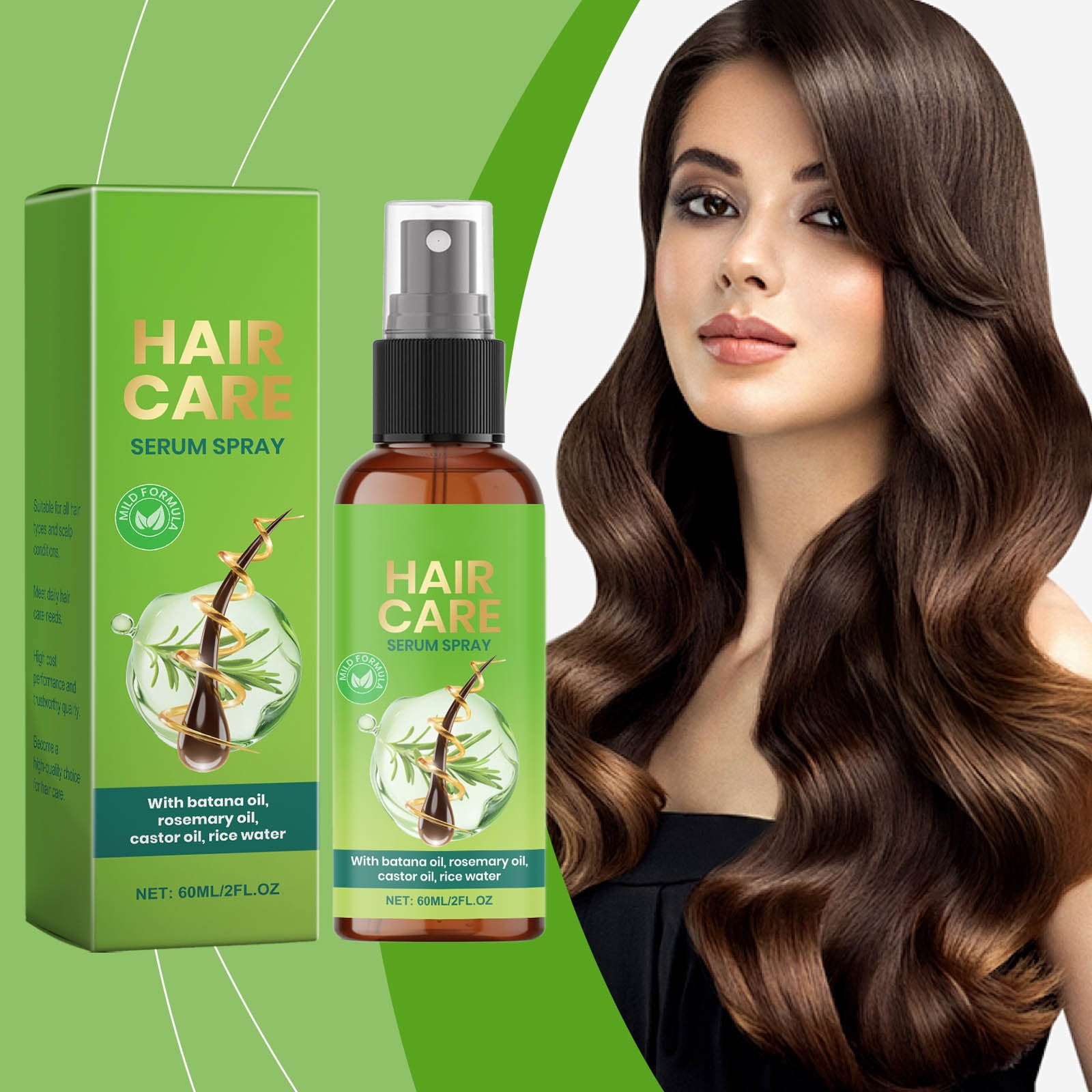 Ganfancp Hair Care Serum, Nourishing Biotin Spray, Strengthening Castor ...