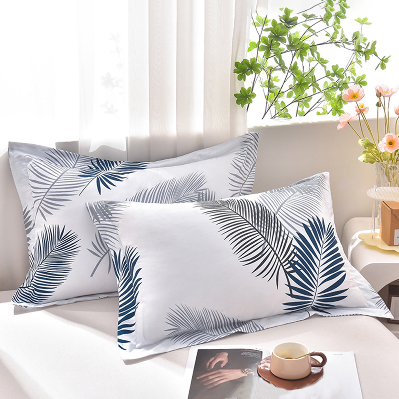Ganfancp Hotel-Grade Down Pillow, Soft Supportive Velvet Fabric ...