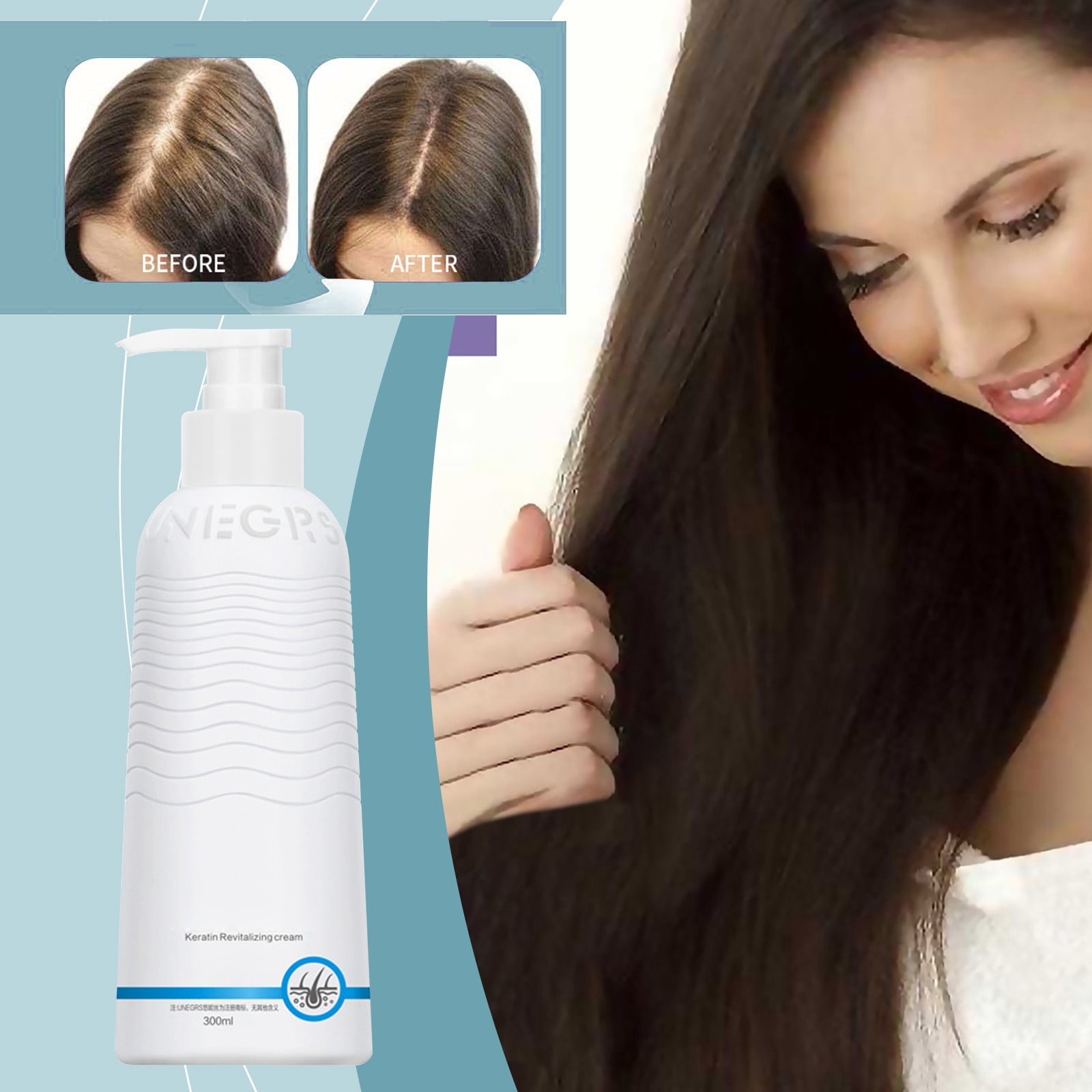 Ganfancp Keratin Cream, Revitalizing Hair , Smoothing Leave-In ...
