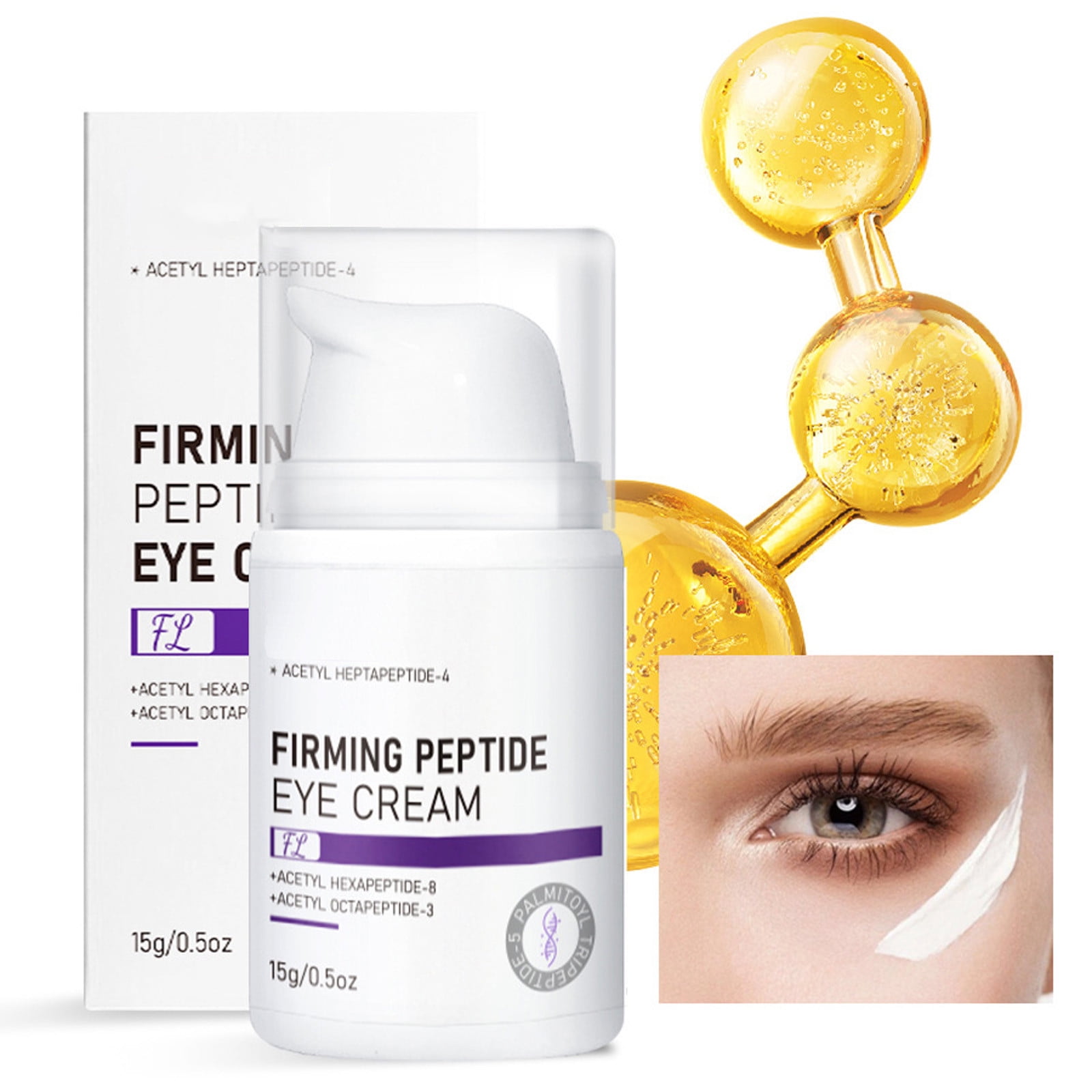 Ganfancp Peptide Eye Cream, Firming and Hydrating Recipe, Dark Round and Puffiness Reducer ...
